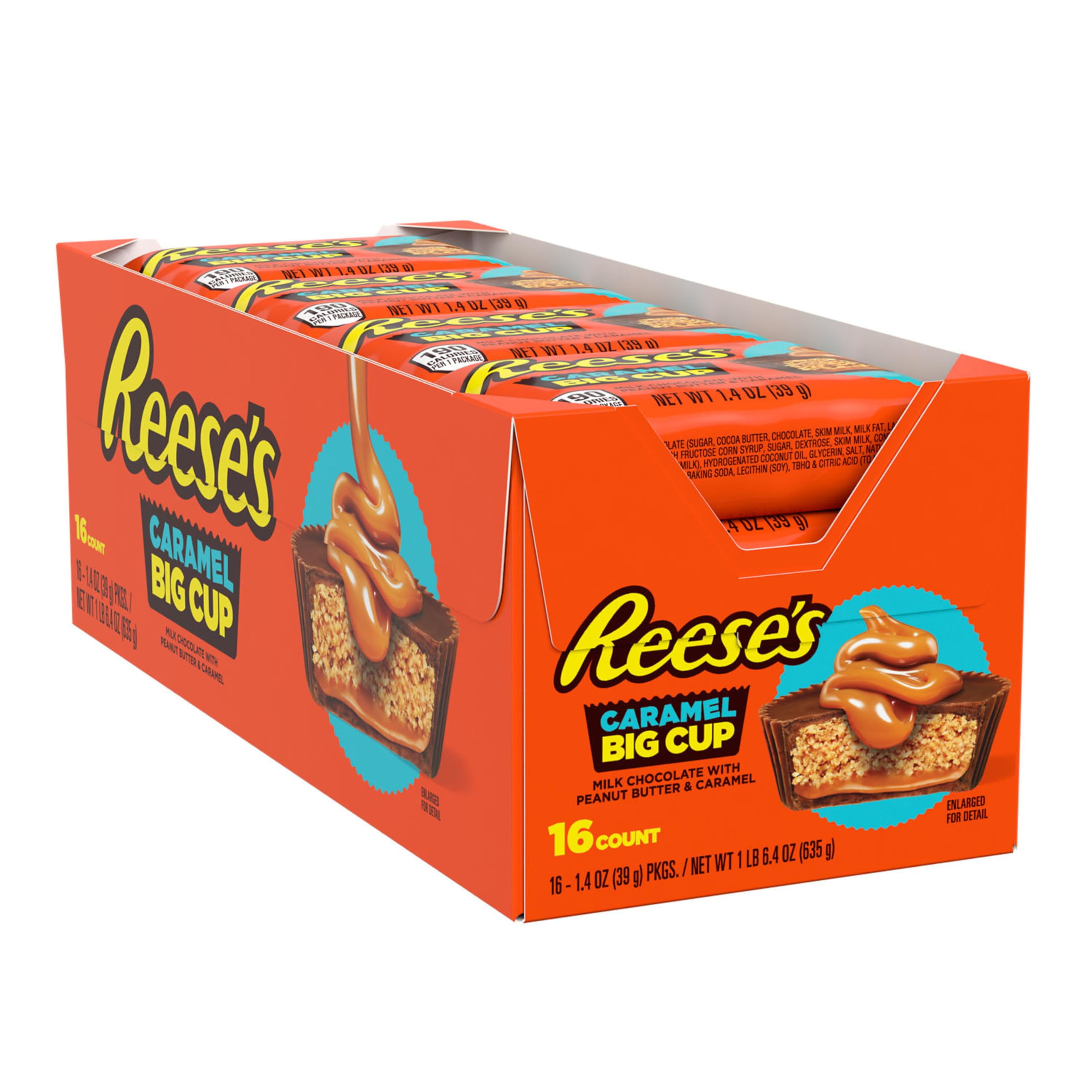 REESE'S Big Cup Caramel Milk Chocolate Peanut Butter Cups, Candy Packs ... REESE'S Big Cup Caramel Milk Chocolate Peanut Butter Cups, Candy Packs ...