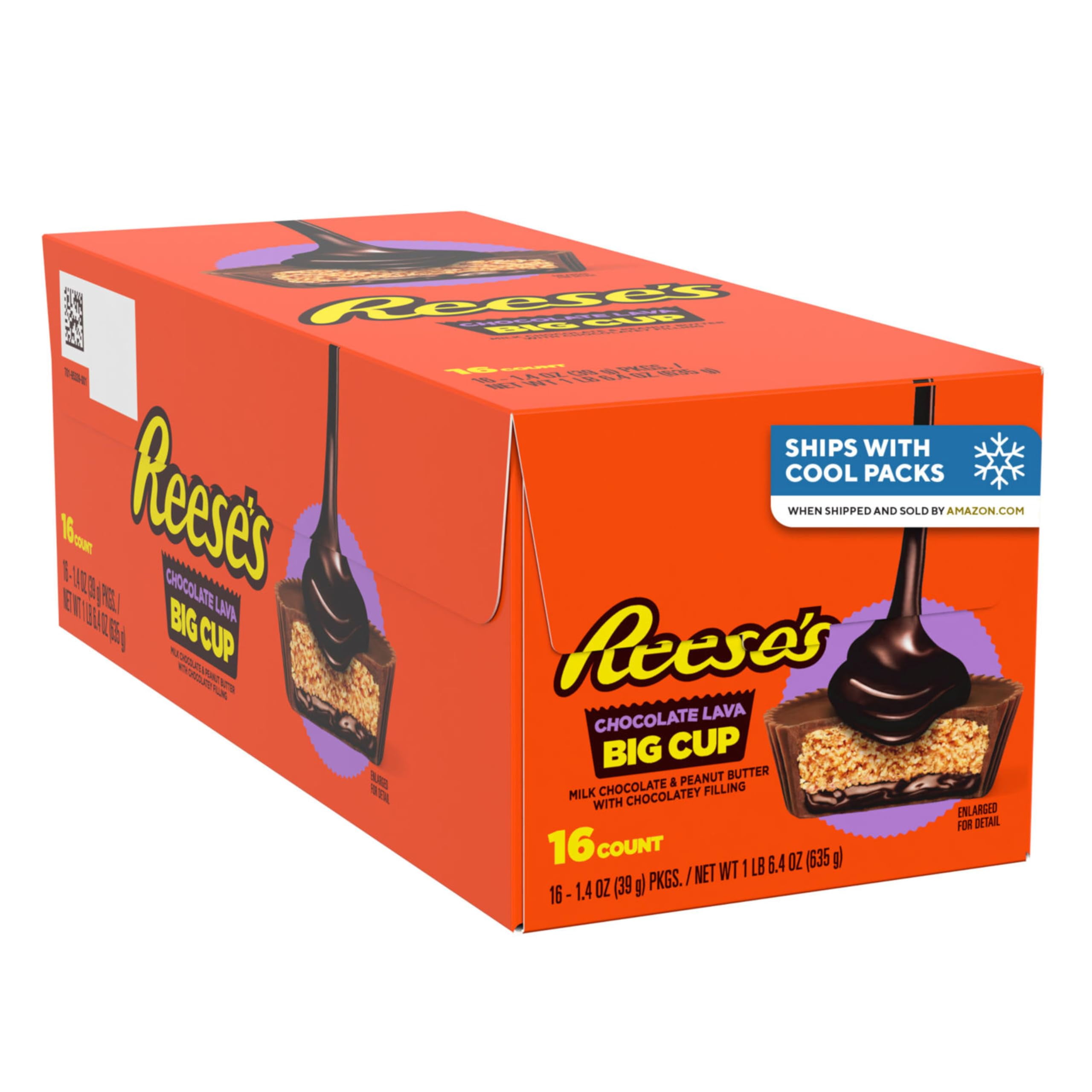 REESE'S Big Cup Chocolate Lava Milk Chocolate Peanut Butter Cups, Candy ...