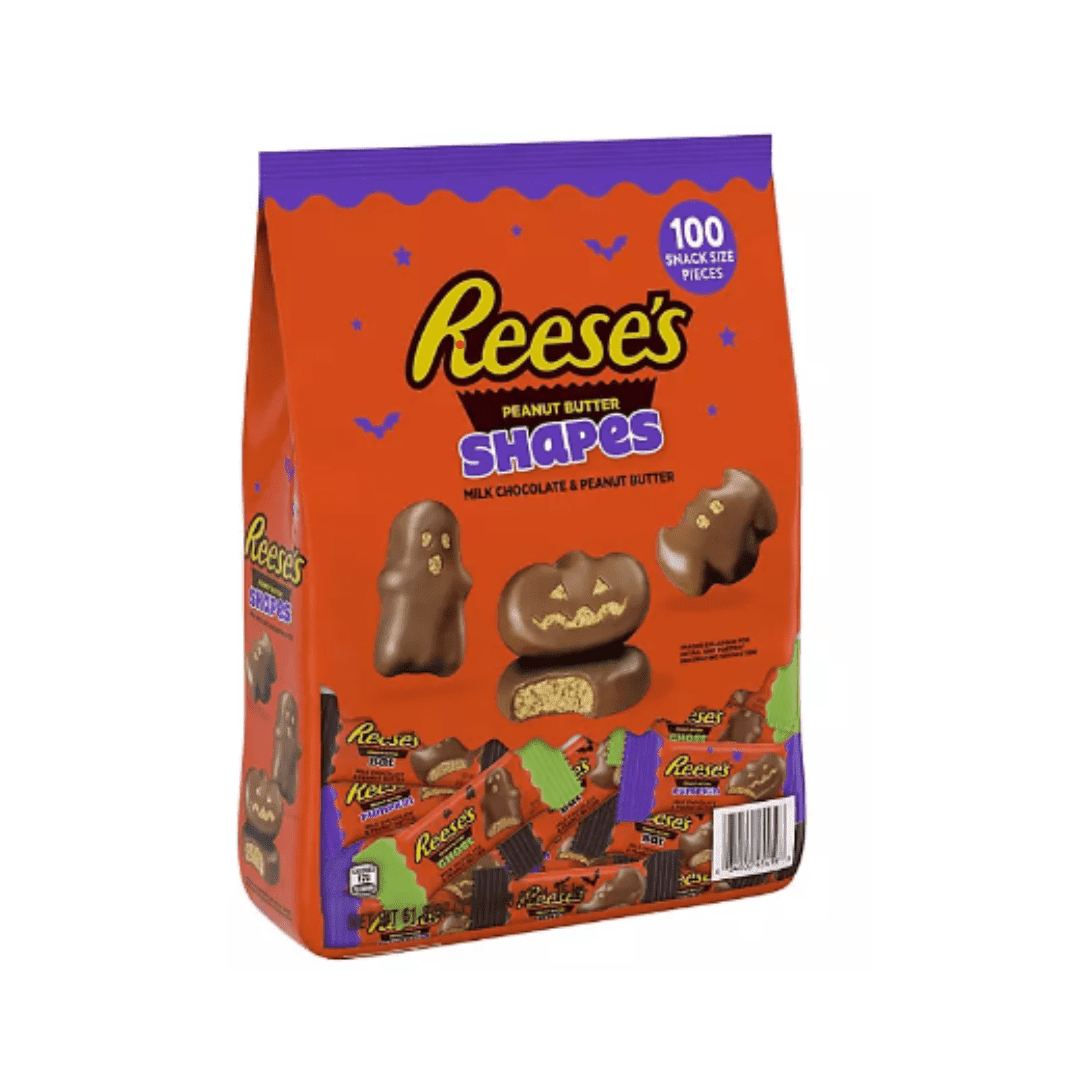 REESE'S Halloween Milk Chocolate Peanut Butter Shapes Candy, Snack Size, 100 pcs - Walmart.com