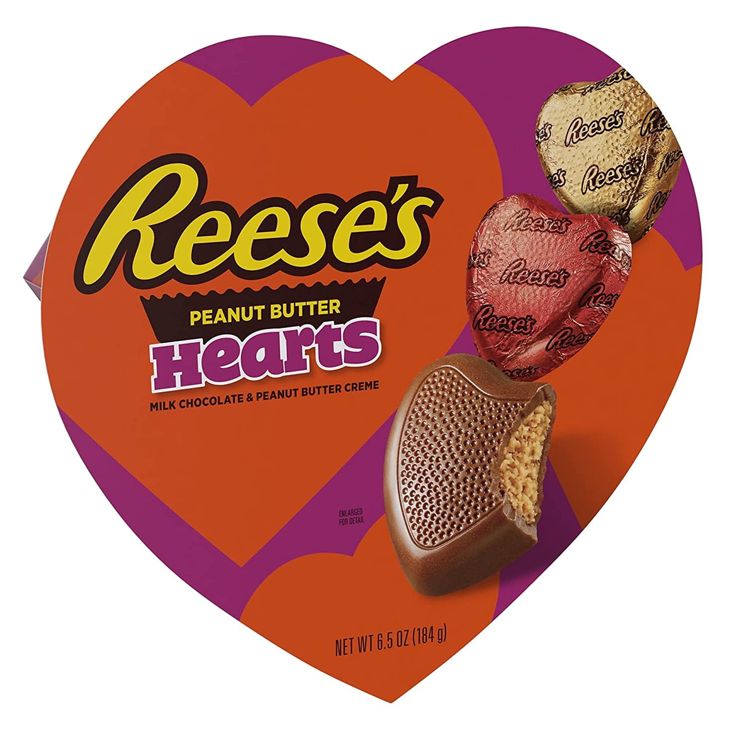 REESE'S Chocolate Peanut Butter Creme Hearts, Valentine's Candy Gift ...