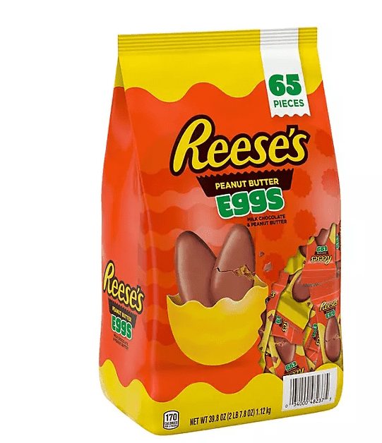 REESE'S Milk Chocolate Peanut Butter Eggs Easter Candy 65 pcs ...