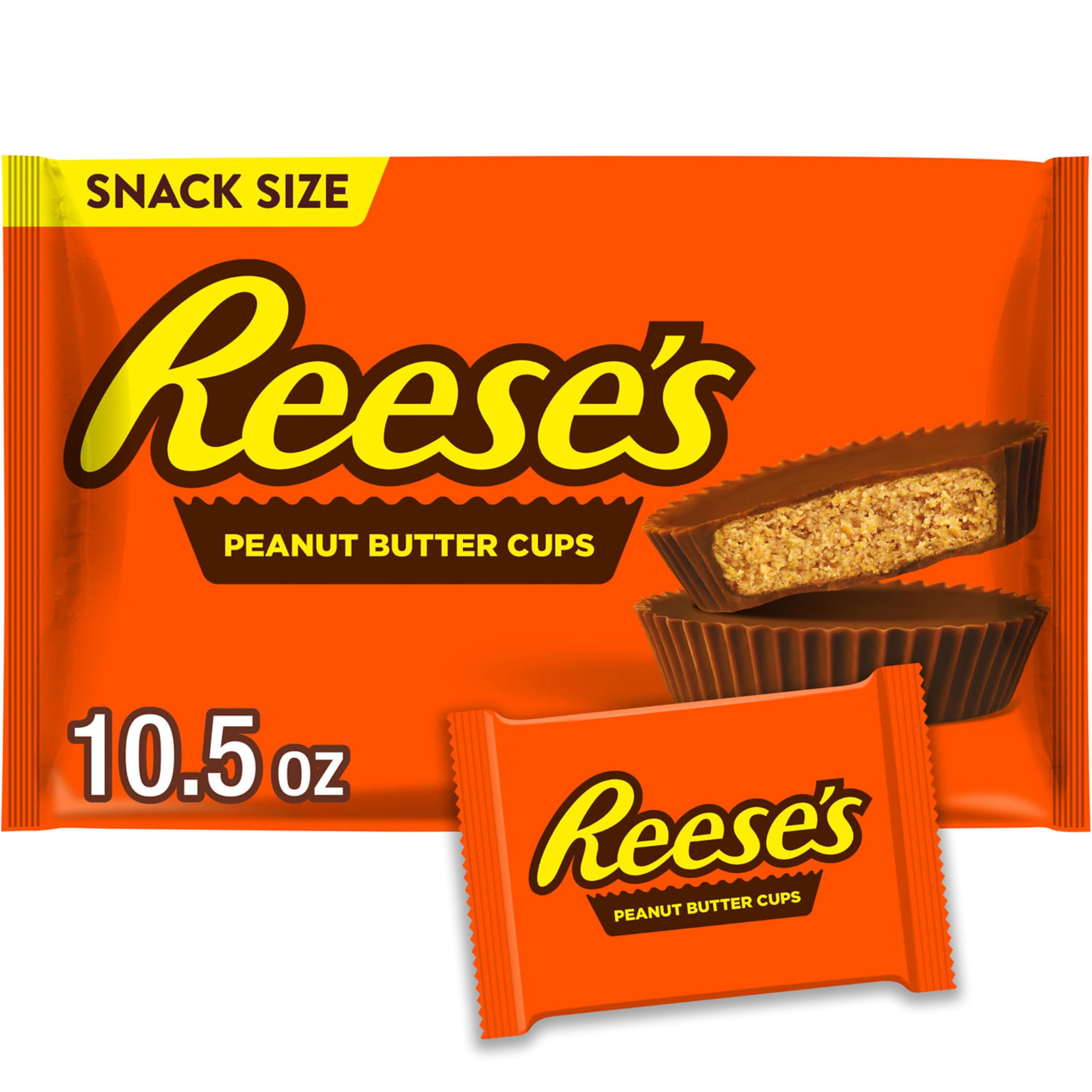 Reese's Milk Chocolate Peanut Butter Cups Snack Size Candy - 10.5oz ...