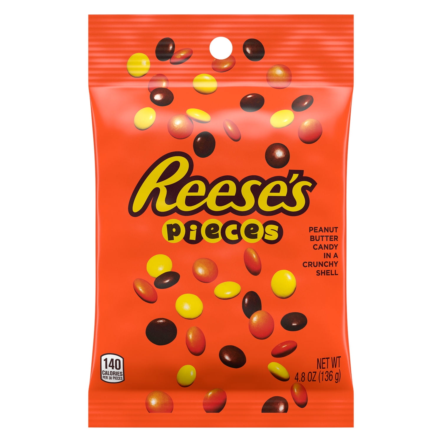 REESE'S PIECES Peanut Butter in a Crunchy Shell Candy Bag, 4.8 oz ...