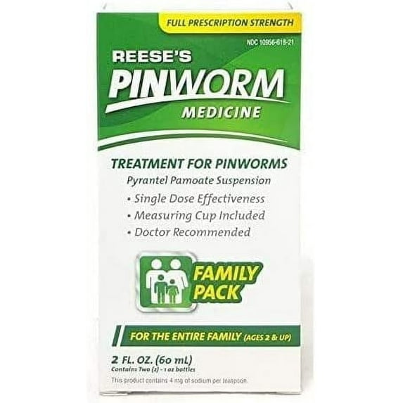 Reese's Pinworm Medicine Liquid, Full Prescription Strength, Pinworm ...