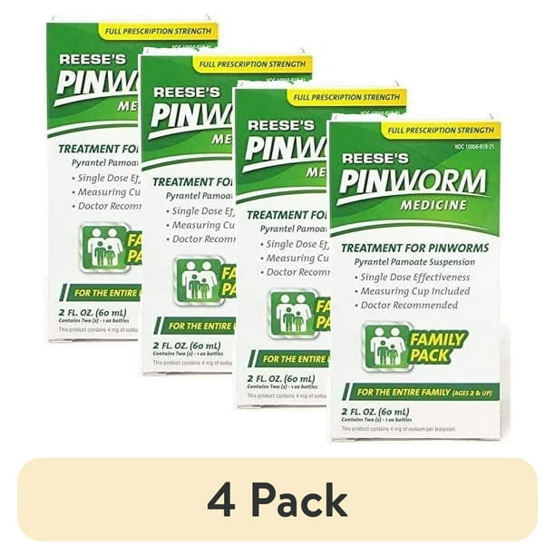 (4 pack) REESE'S PINWORM Medicine Liquid for Entire Family, Full ...