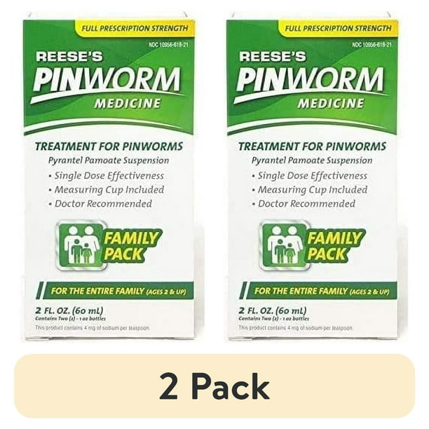 (2 pack) REESE'S PINWORM Medicine Liquid for Entire Family, Full ...
