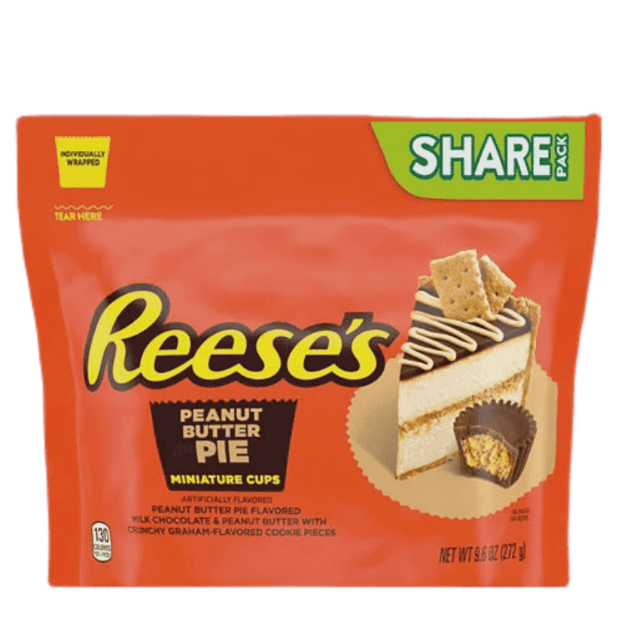 REESE'S 9.6 oz Miniature Peanut Butter Pie Cups – Milk Chocolate Candy ...