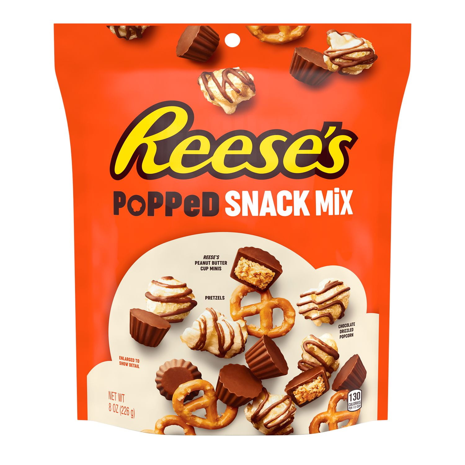 REESE'S, Popped Milk Chocolate Peanut Butter Snack Mix, Salty and Sweet ...