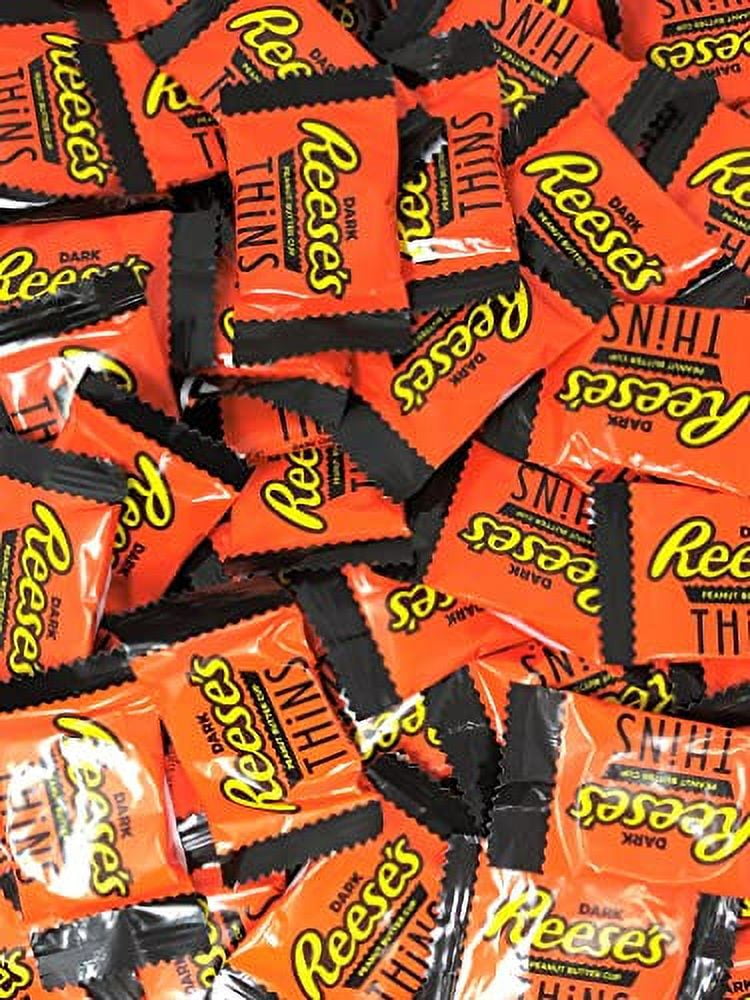 Reese,S Thins Dark Chocolate Peanut Butter Cups Candy, Individually ...