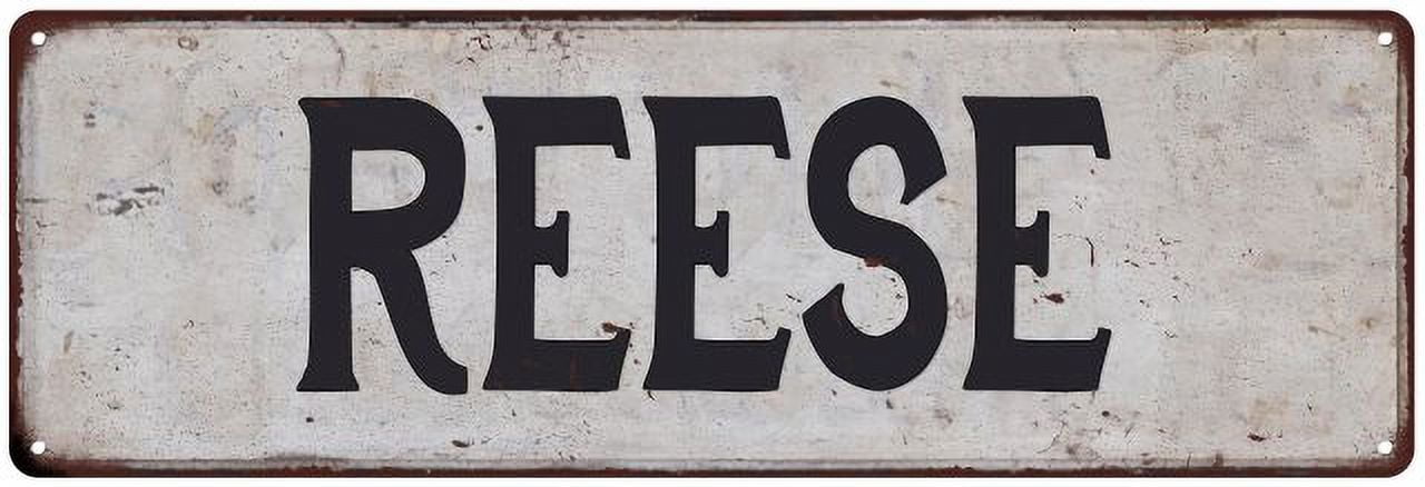REESE Vintage Look Gift Rustic Chic Metal Sign 6x18 206180036232 ...