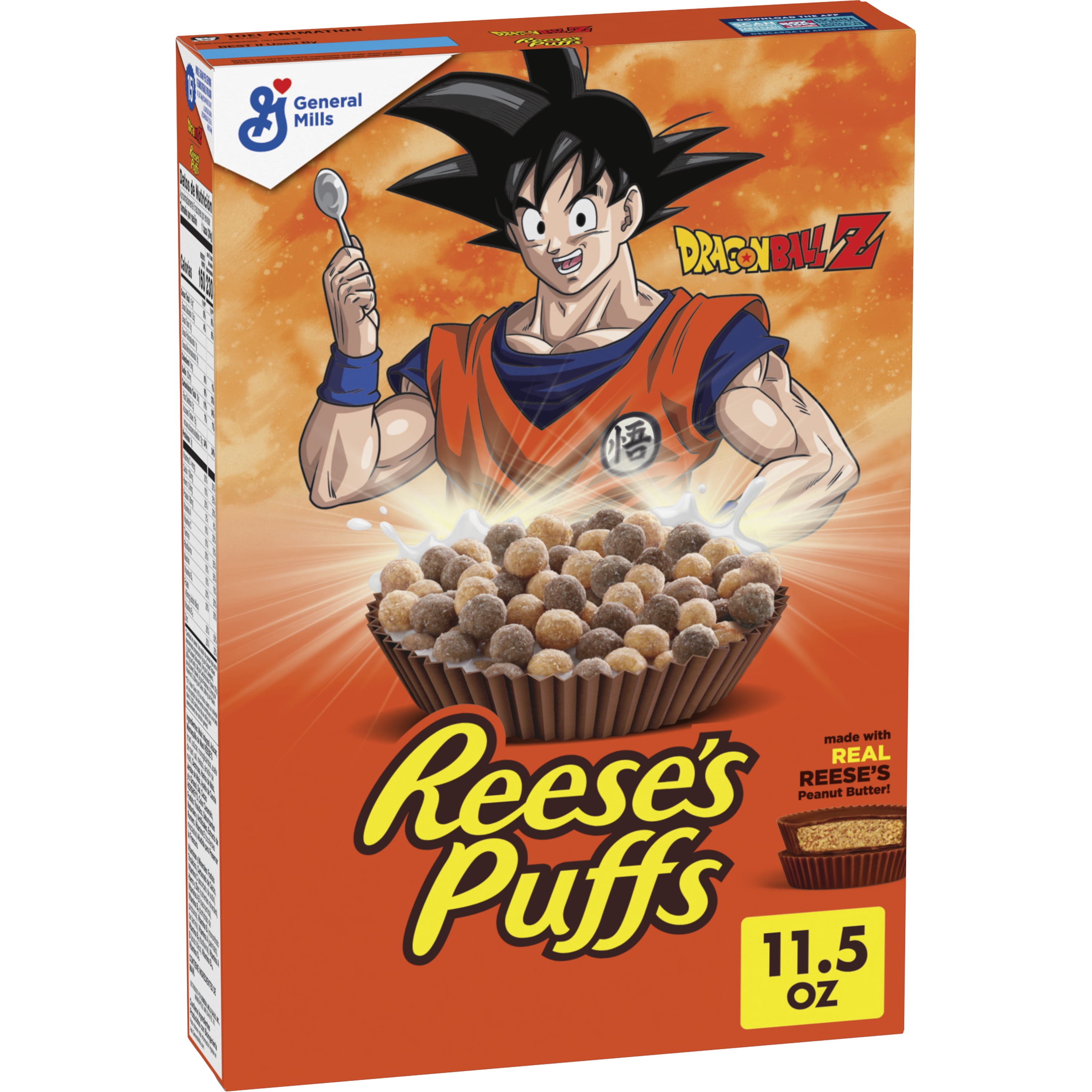 REESE's PUFFS Chocolatey Peanut Butter Cereal, Kid Breakfast Cereal, 11 ...