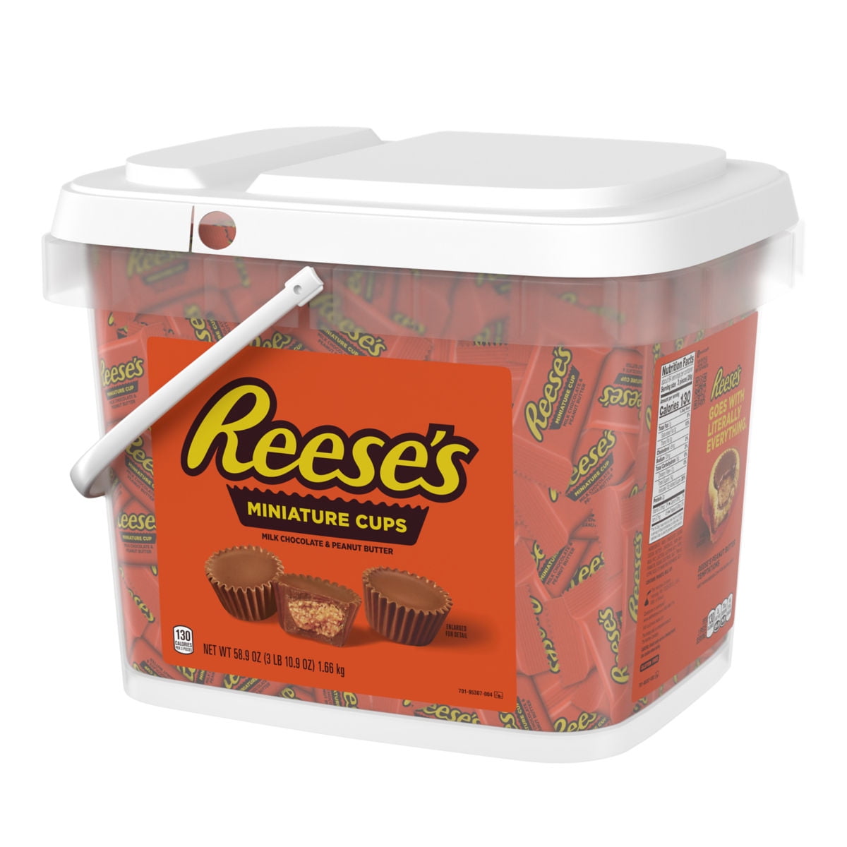 Reese's Mini Milk Chocolate Peanut Butter Cup Candy Bucket - Walmart.com