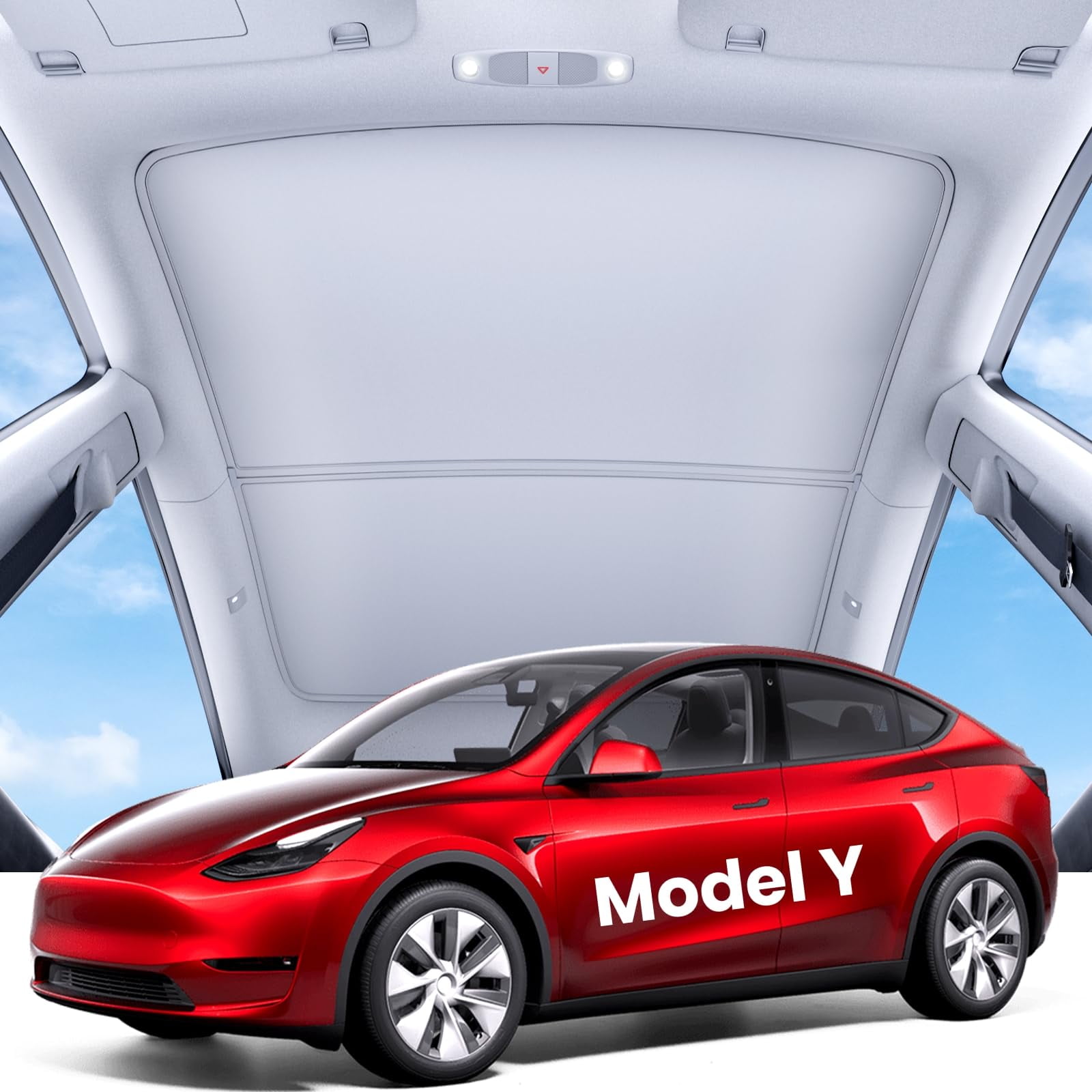 REEVAA 2025 Upgrade Tesla Model Y Sunshade Roof [No Gaps, No Sagging ...