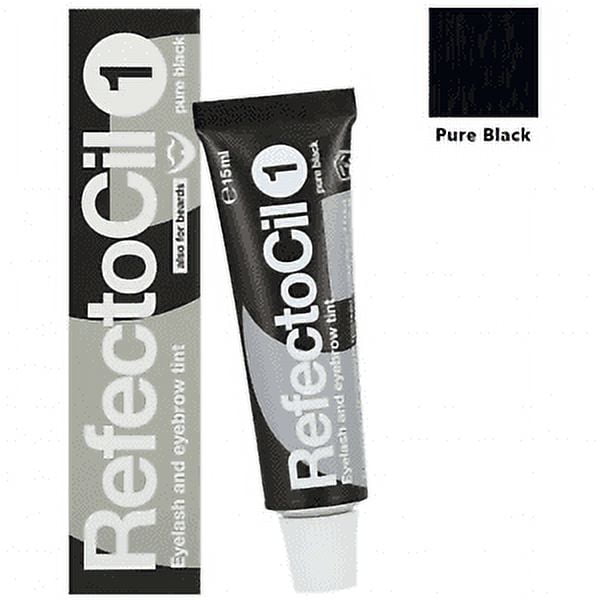 REFECTOCIL PURE BLACK Eyebrow and Eyelash Tint Gel Henna 15ml - 1.0 ...