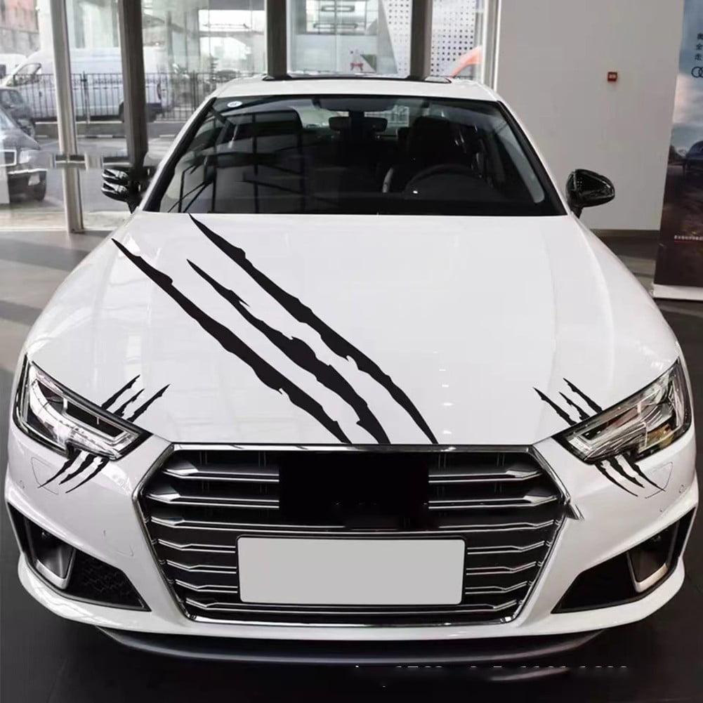 REFLECTIVE AUTO CAR HEADLIGHT MONSTER STICKERS Scratch Stripe Claw ...