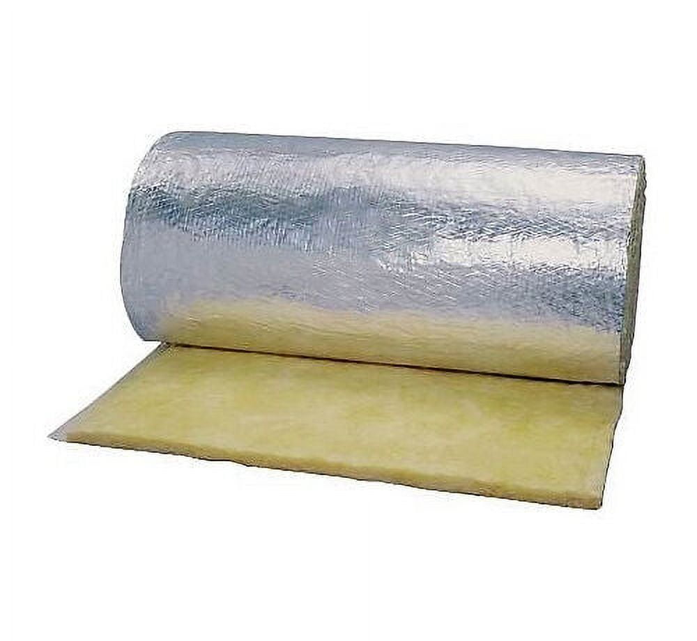 REFLECTIVE FRK FOIL FACED Fiberglass Duct Insulation HVAC PIPE Wrap 2 ...