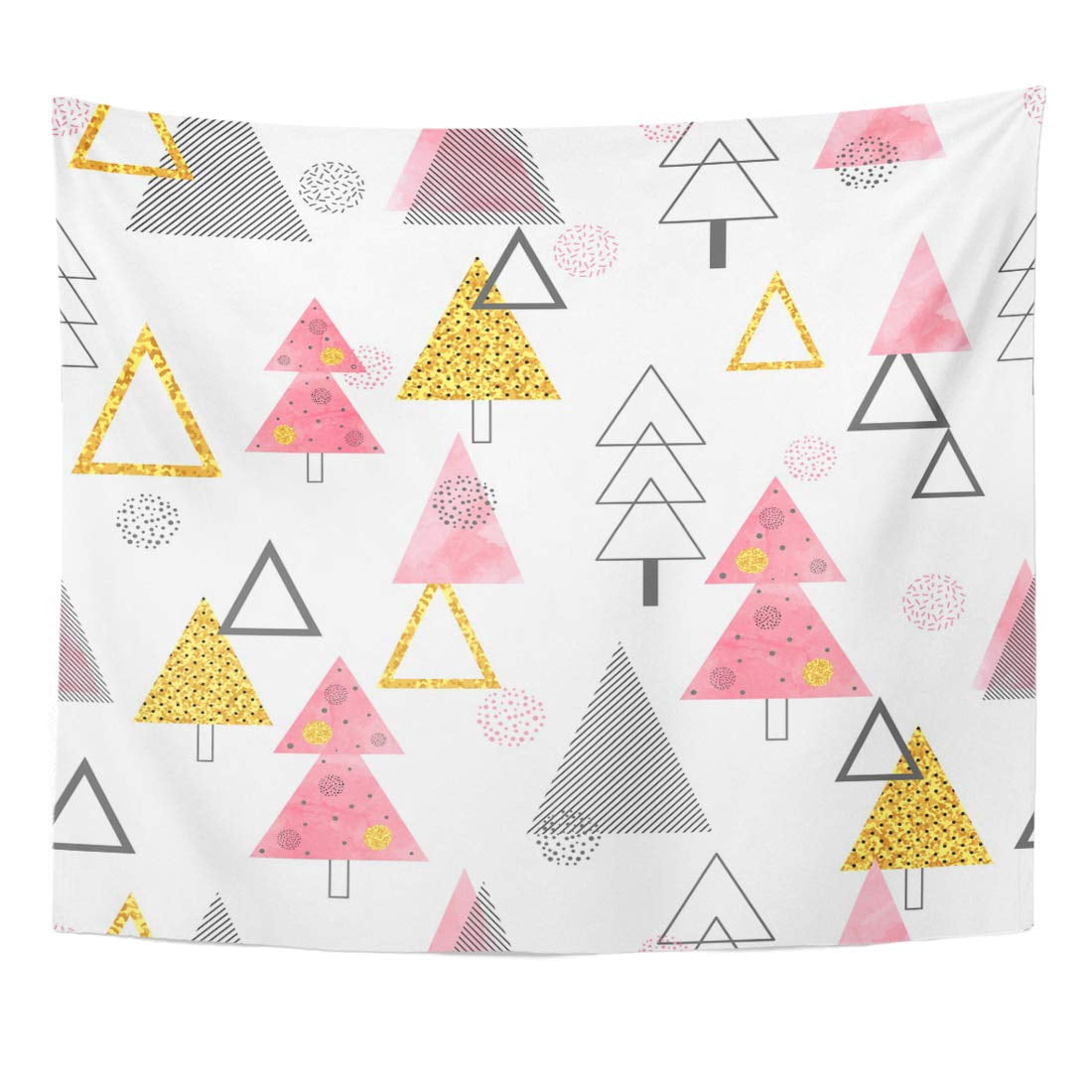 REFRED Abstract Black Watercolor Christmas Trees Pattern in Retro Style ...