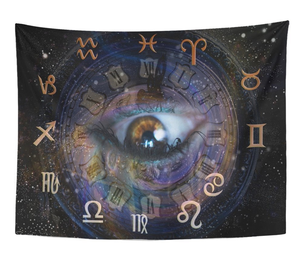 REFRED Astrology Twelve Zodiac Signs Wall Art Hanging Tapestry Home ...