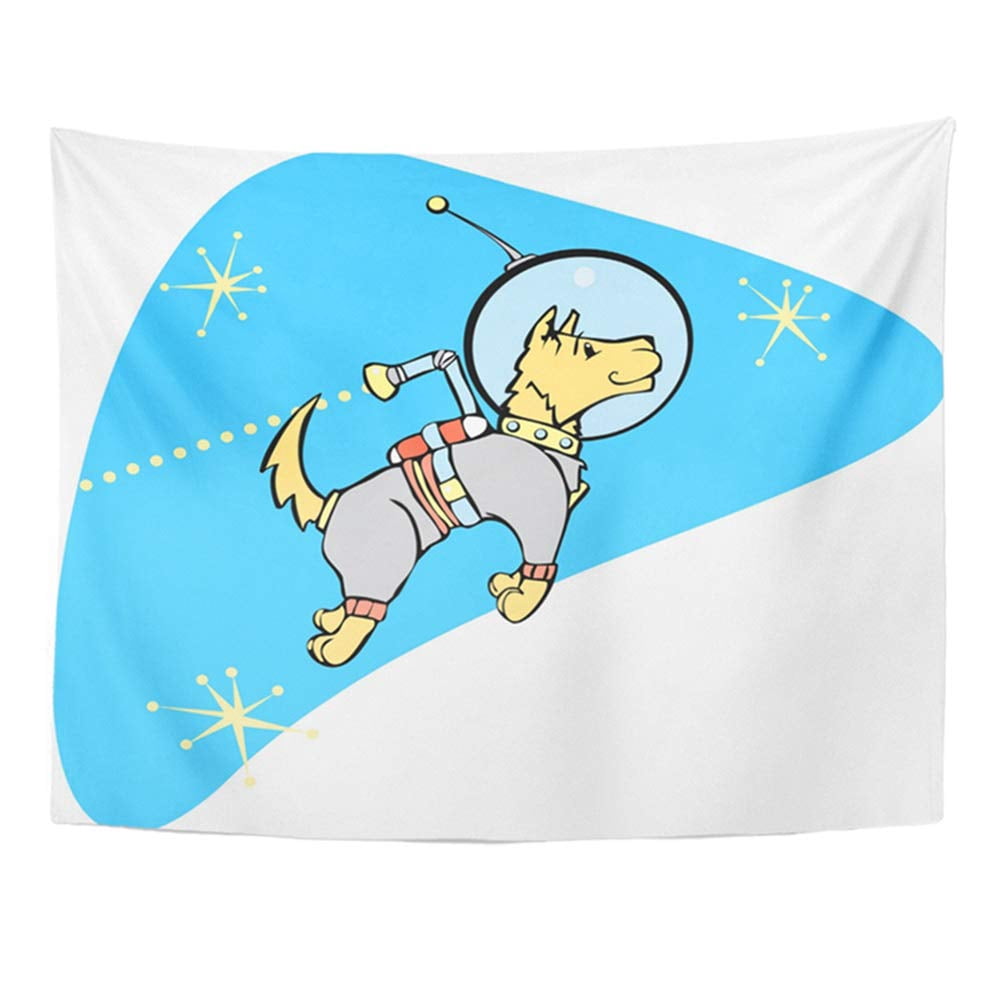 REFRED Astronaut Retro Space Dog Jet Pack Atomic Age Rocket Wall Art ...