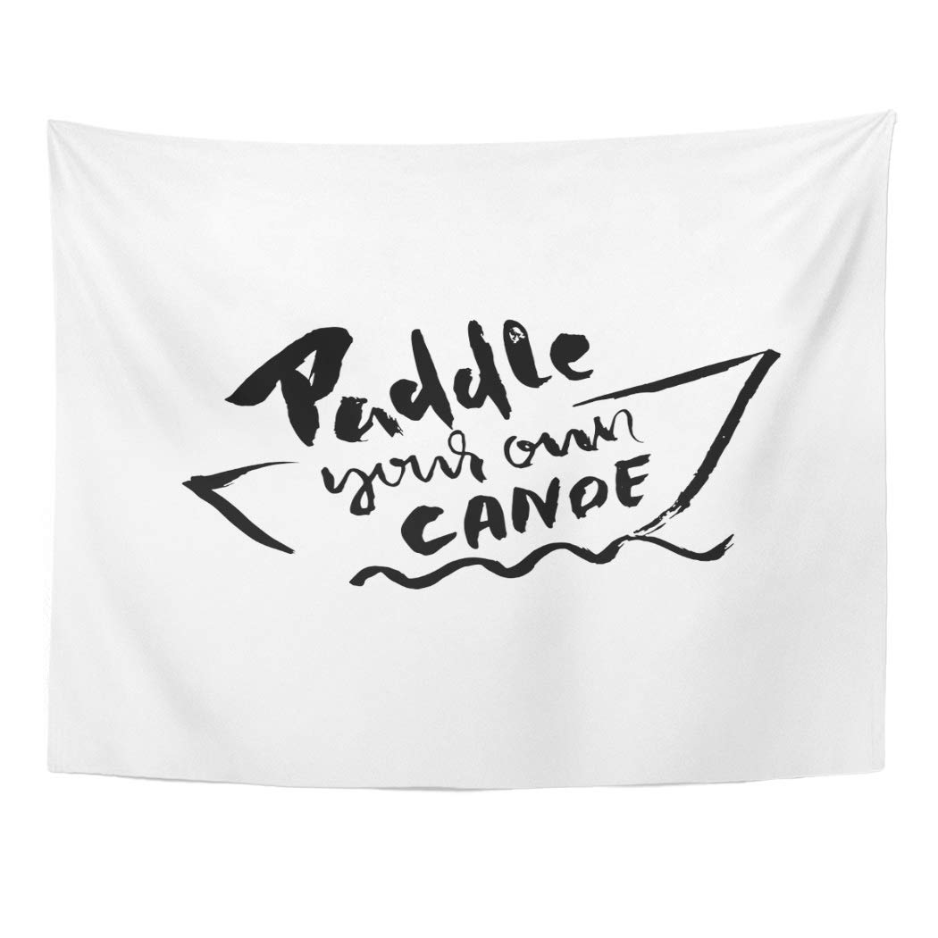 REFRED Black Paddle Your Own Canoe Dry Brush Lettering Ink Modern ...