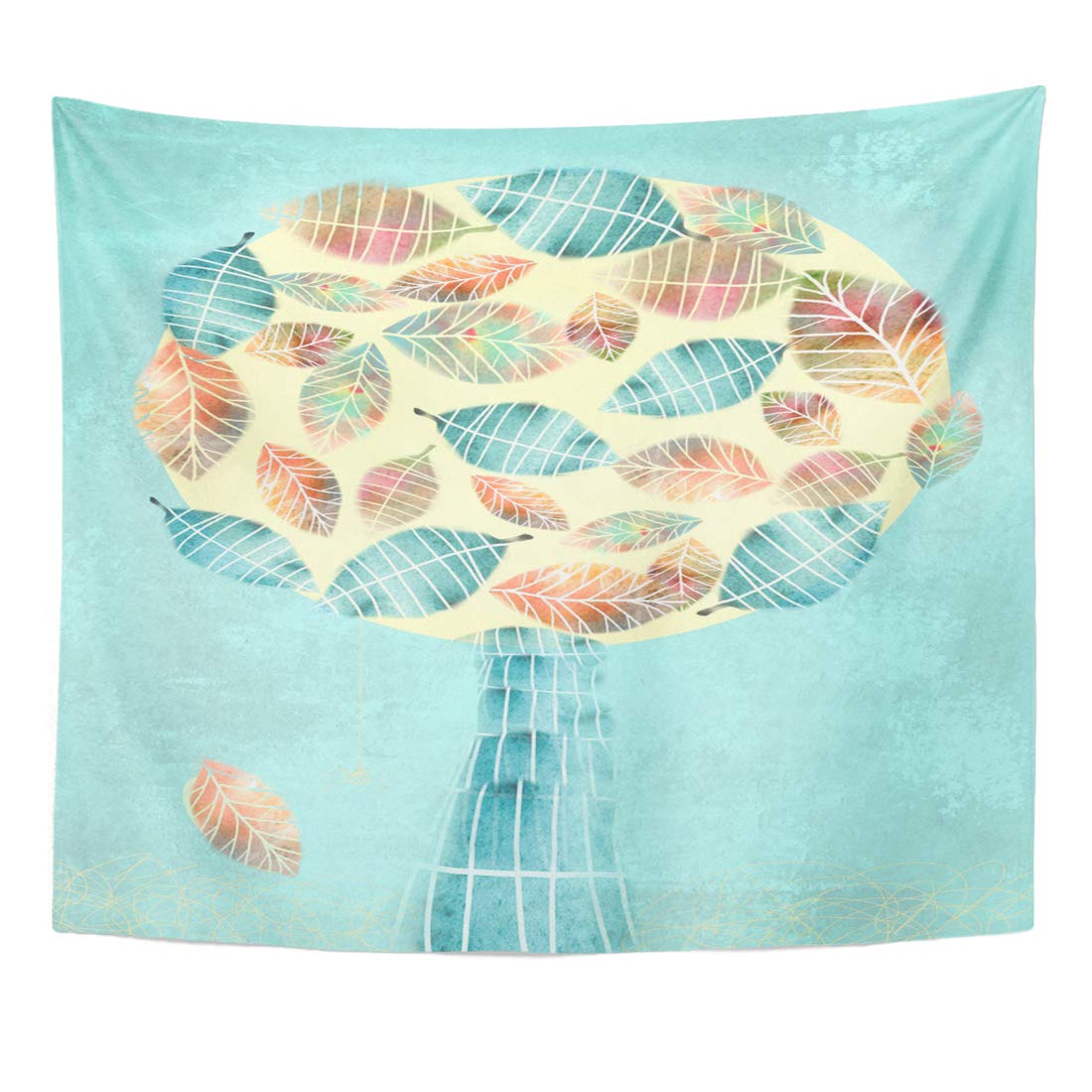 REFRED Brown Fall Autumn Abstract Tree with Falling Leaf White for You ...