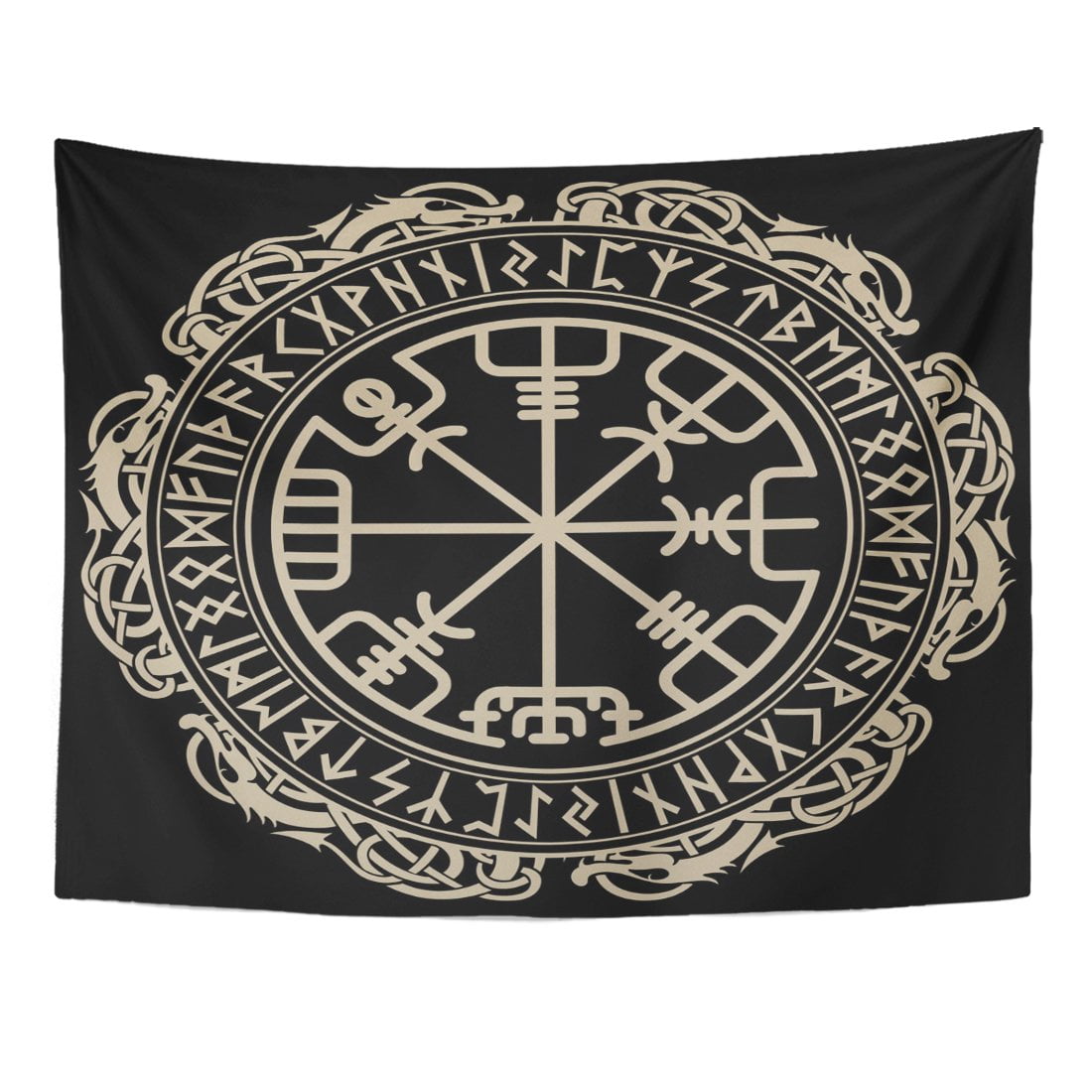 REFRED Celtic Viking Magical Runic Compass Vegvisir Circle Norse Runes ...