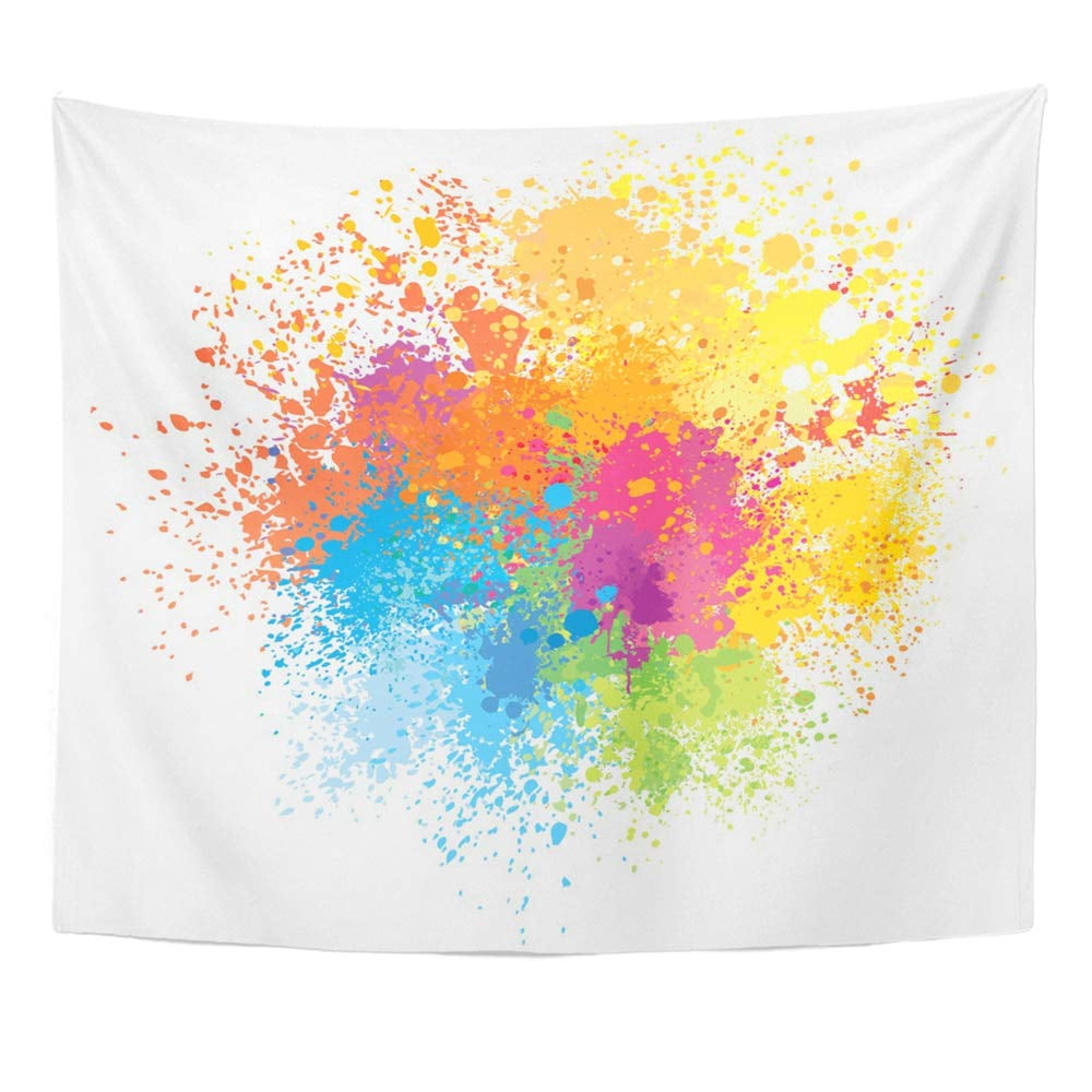 REFRED Colorful Splash Color Paint Splashes Splatter Rainbow Drop Holi ...