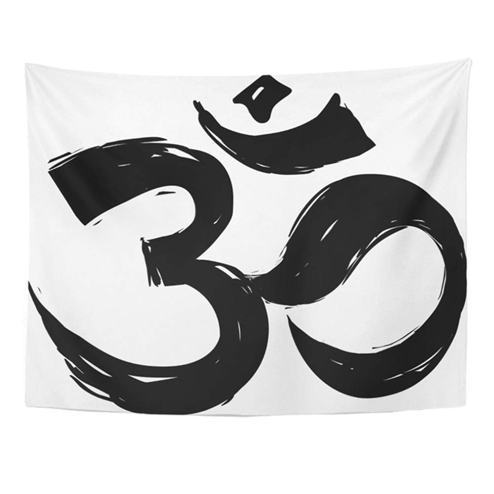 REFRED Ohm Om Sign Symbol Zen Aum Abstract Wall Art Hanging Tapestry ...