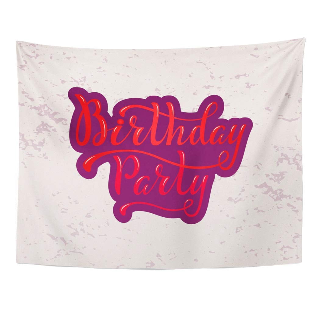 REFRED Red Celebration Phrase Birthday Party Brush Lettering ...