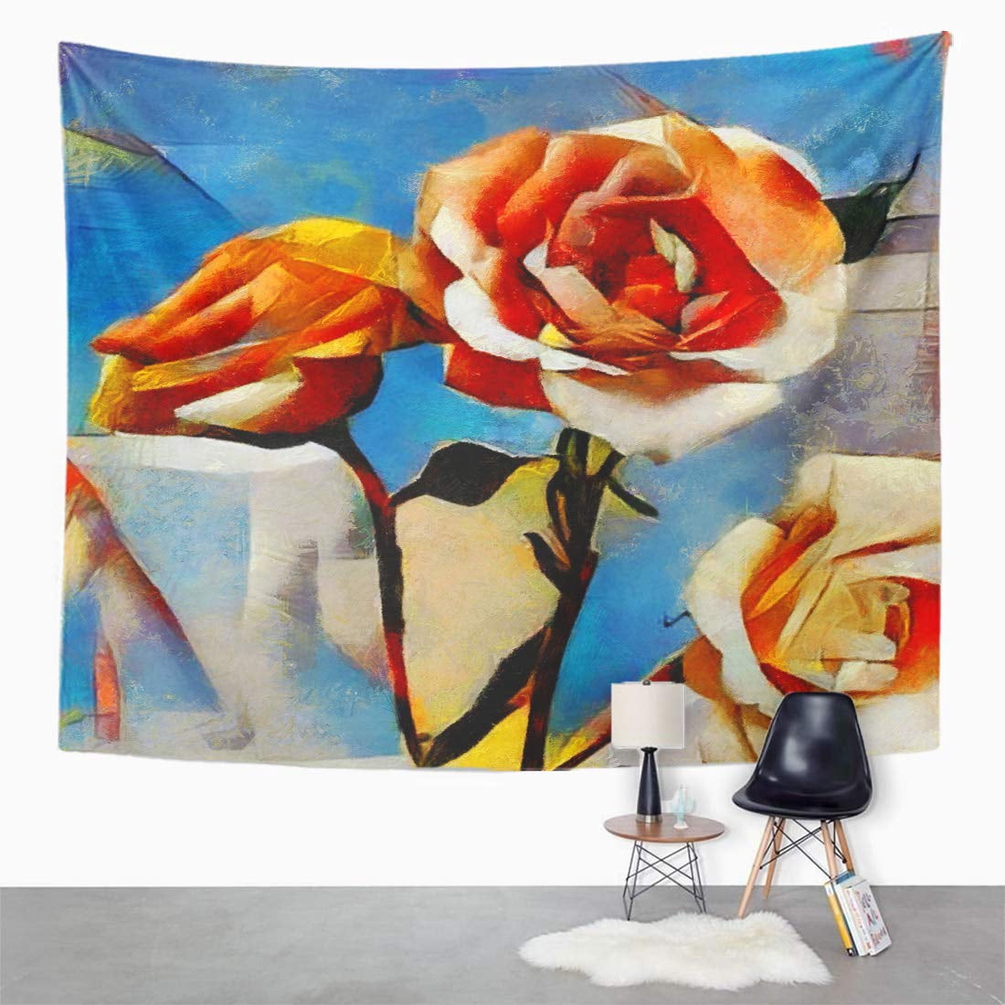 REFRED Roses Bouquet Beautiful Flowers in Modern and Cubism Wall Art ...