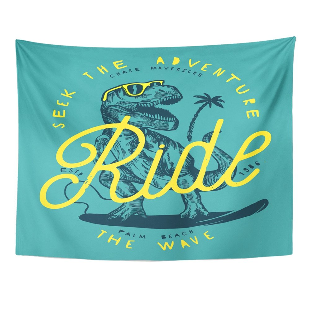 REFRED Seek The Adventure Ride Wave Rex Dinosaur Drawing Surfing ...