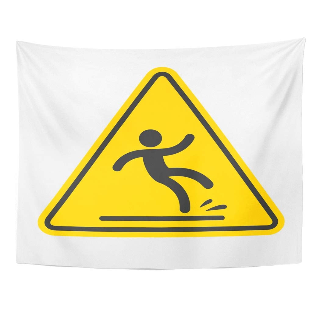REFRED Slip Wet Floor Sign Yellow Triangle Falling Man in Modern ...