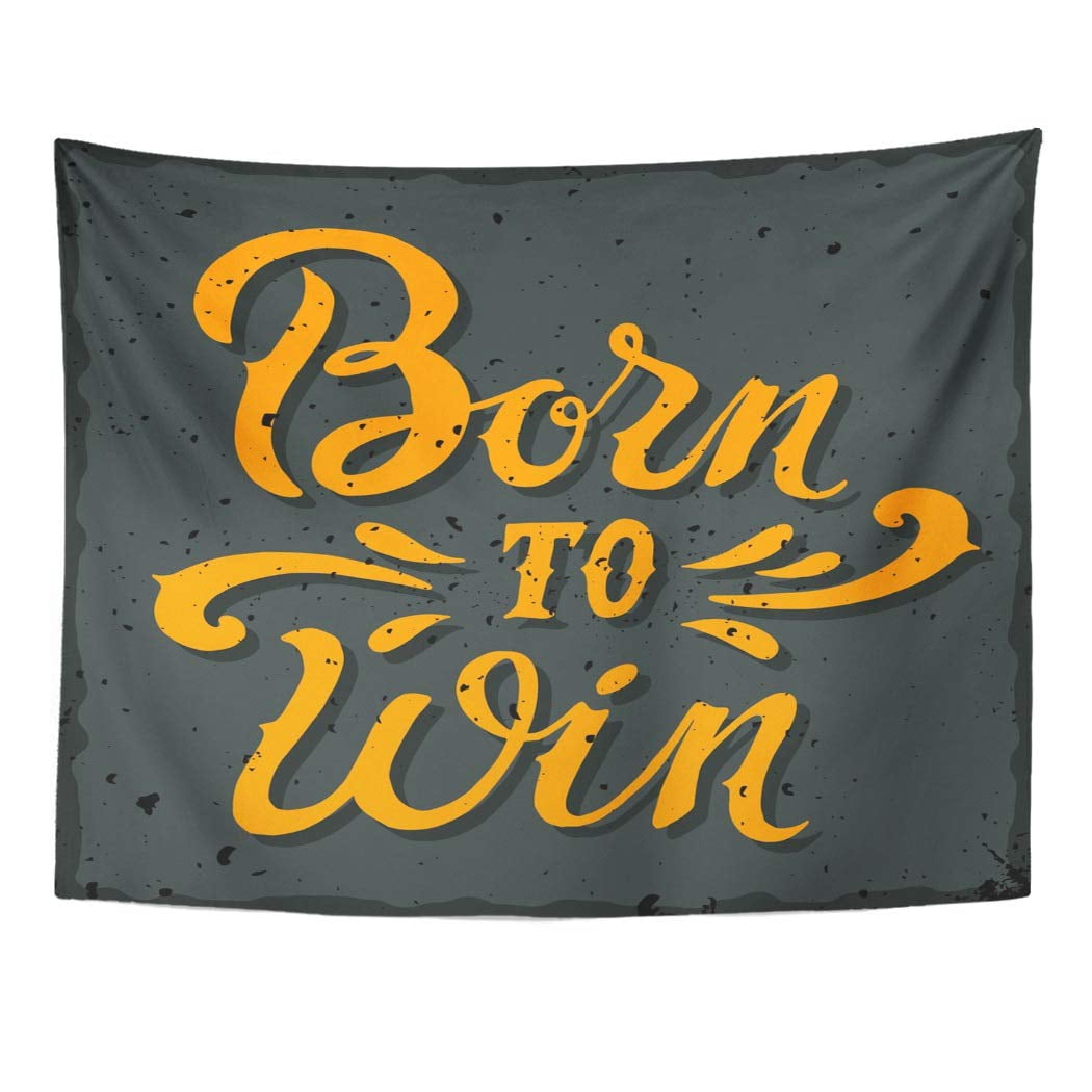 REFRED Slogan Born to Win Quote Vintage Hand Lettering This Badge on ...