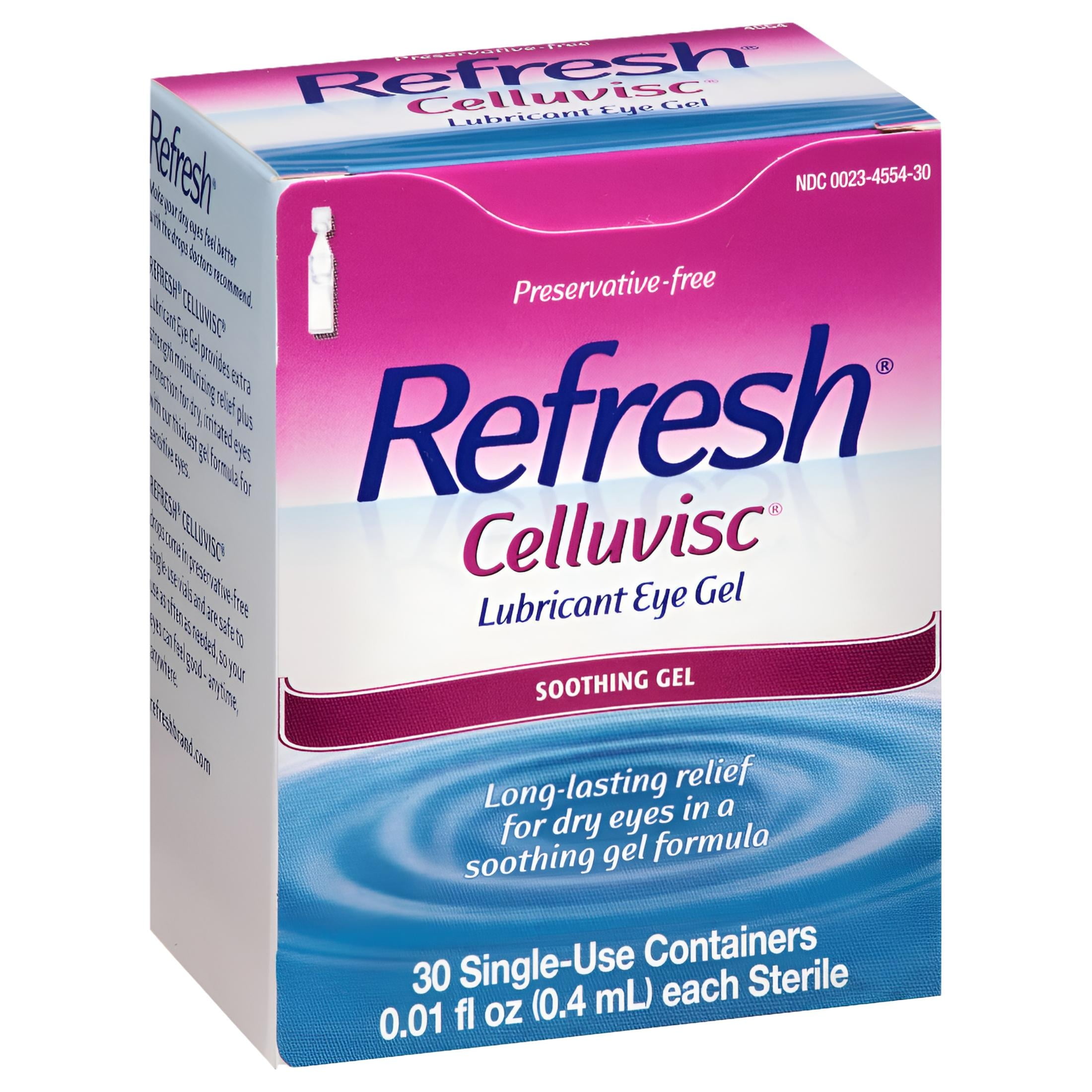 REFRESH CELLUVISC Dry Eye Relief Lubricant Gel, Anytime Protection ...