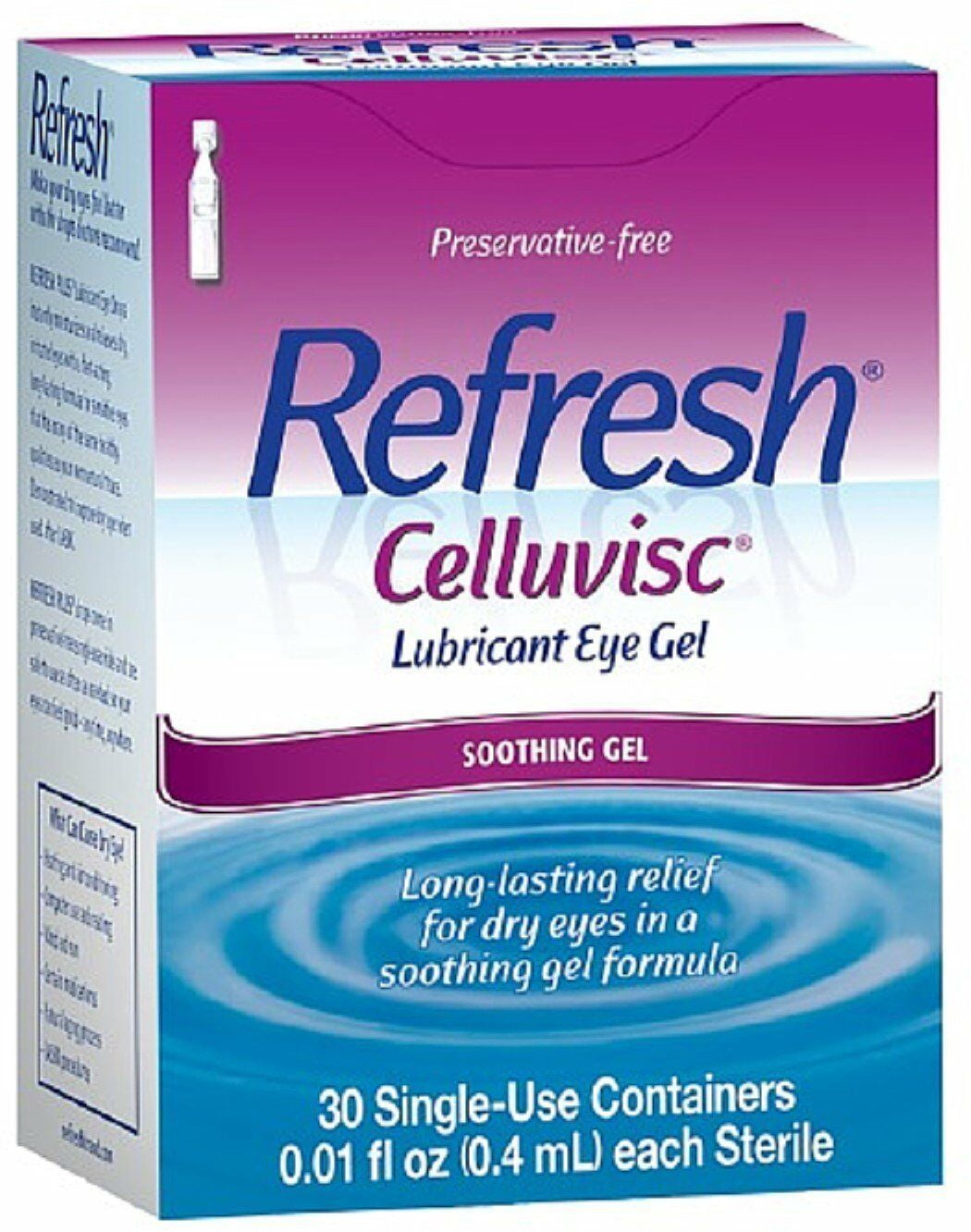 REFRESH CELLUVISC Lubricant Eye Drops, Preservative-Free, Soothes Dry ...