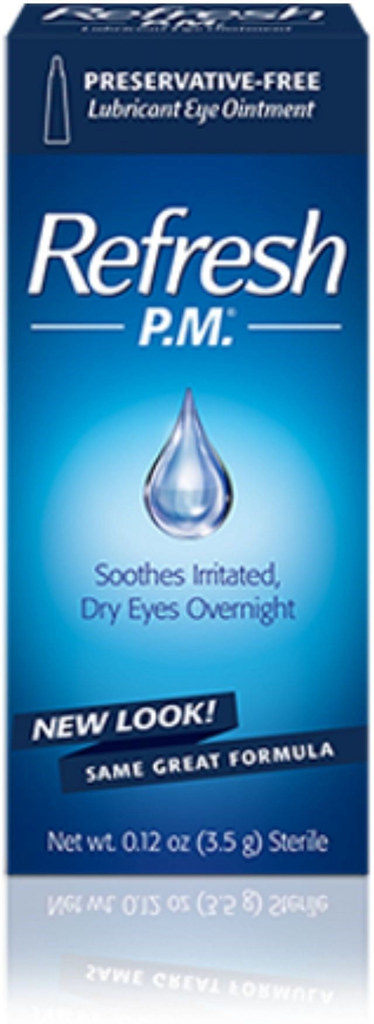 Refresh PM Lubricant Eye Ointment 3.5g, Nighttime Relief for Dry Eyes ...