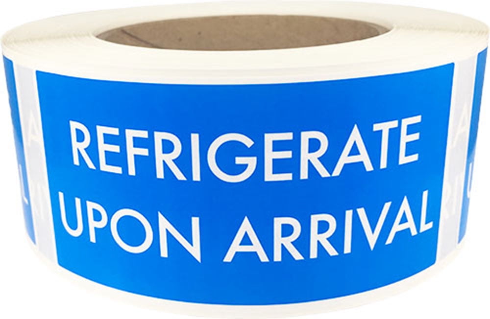 REFRIGERATE UPON ARRIVAL Labels | 2 x 4" Inches | 500 Pack - Walmart.com