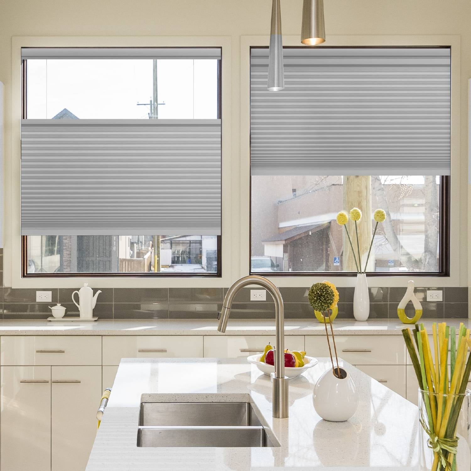 REGAL ESTATE,12BOTTLE,Cordless 1.5" Blackout Top Down Bottom Up ...