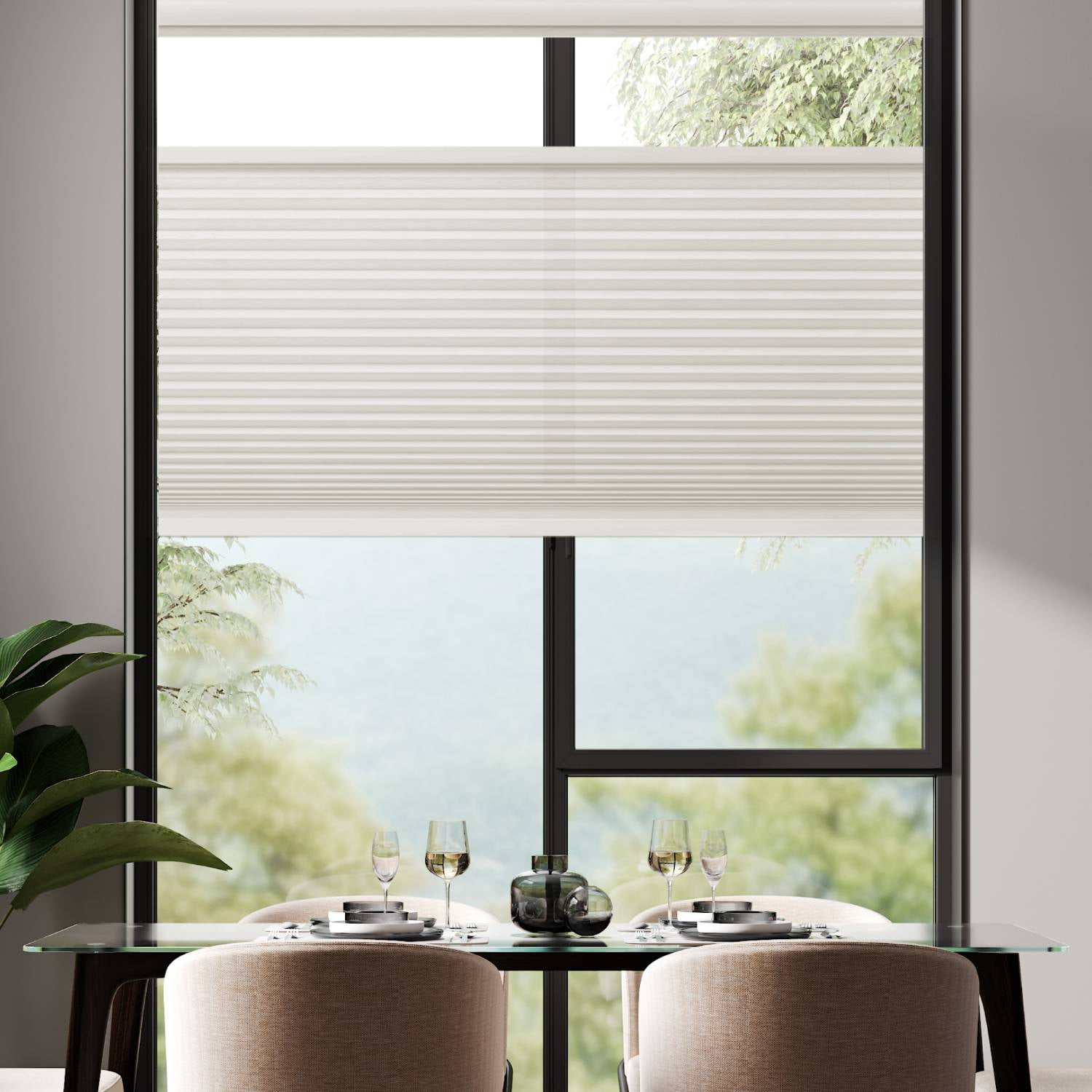 REGAL ESTATE , 12BOTTLE , Cordless 1.5" Light Filtering Top Down Bottom ...