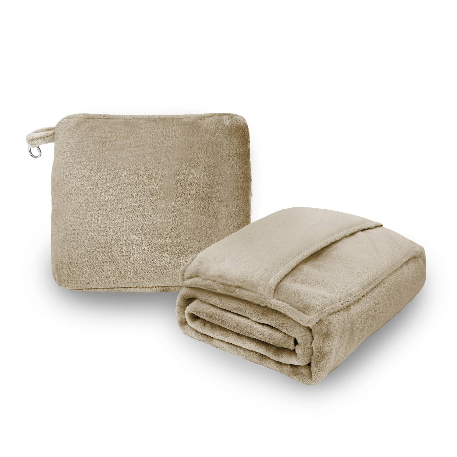 REGAL ESTATE , 4 in 1 Travel Compact Blanket Pillow Super Soft Velvet ...
