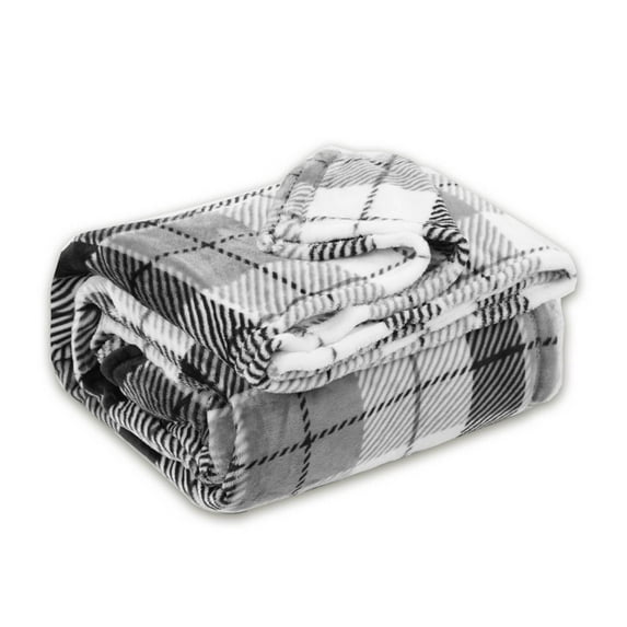 REGAL ESTATE, Super Soft Velvet Plush Twin Size Blanket, 66"x90", Gray ...