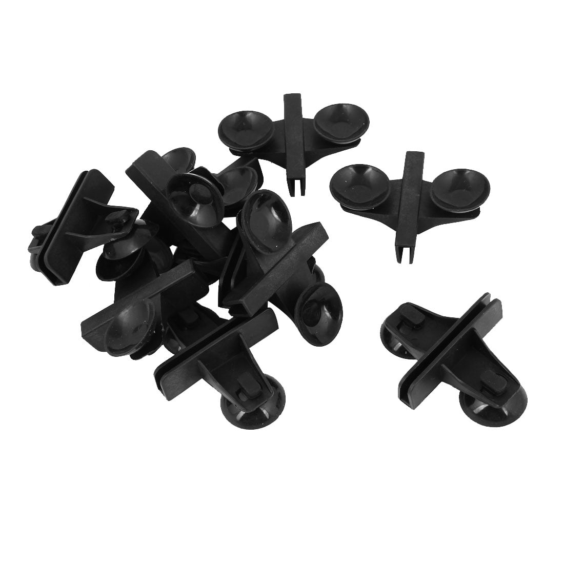 REGALWOVEN 10 Pcs Black Plastic Glass Clips Holder 30mm Dia Sucker for ...