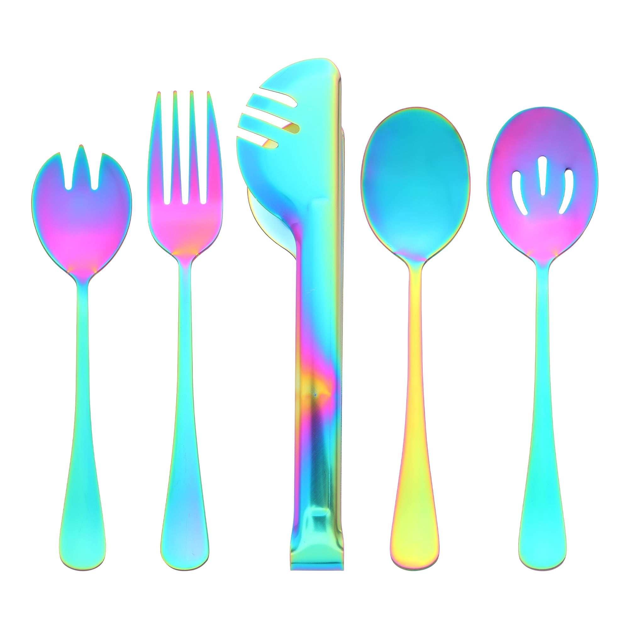 REGALWOVEN 10 Pieces Silverware Set, Stainless Steel Flatware Cutlery ...