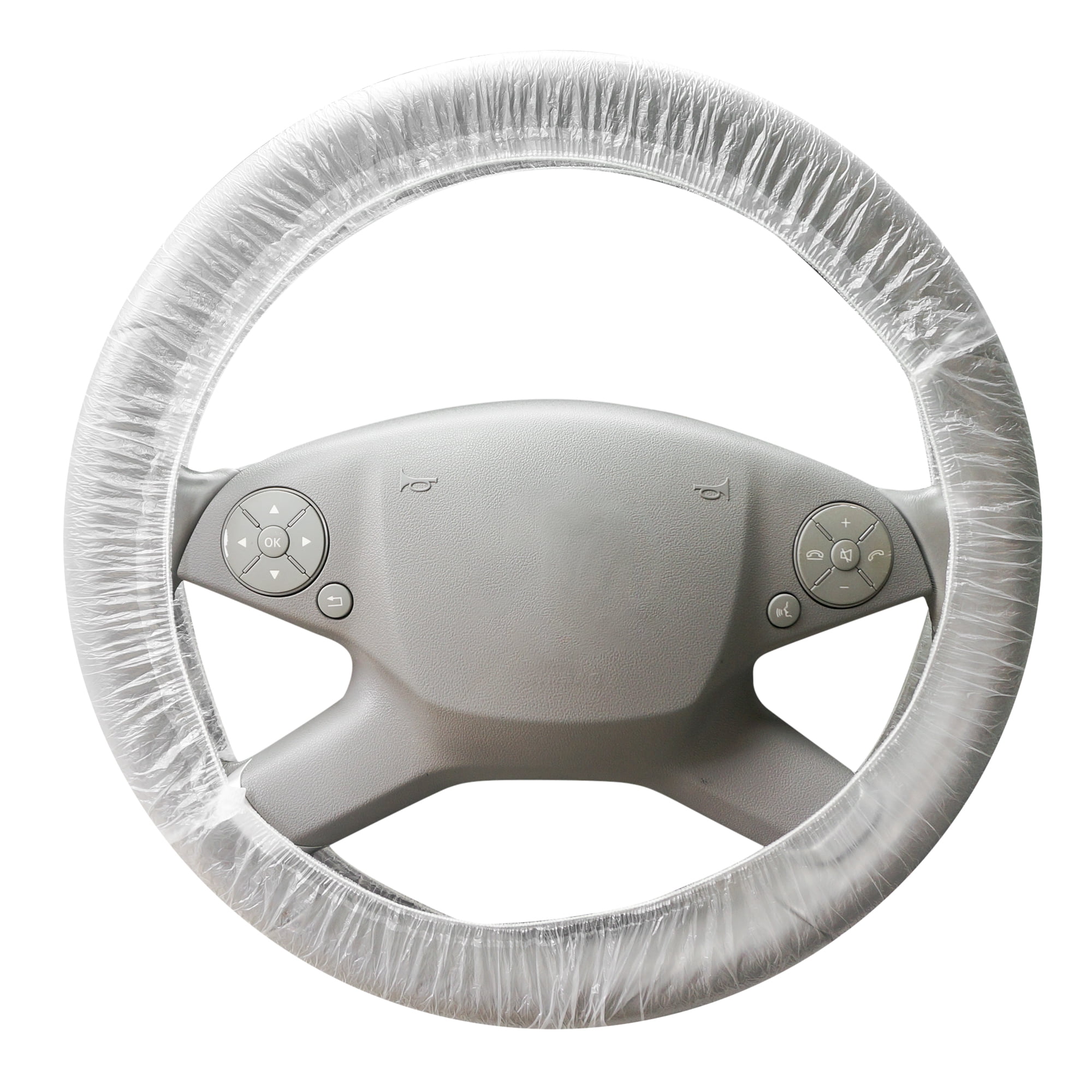 REGALWOVEN 100pcs Universal Stretchy Plastic Waterproof Steering Wheel ...