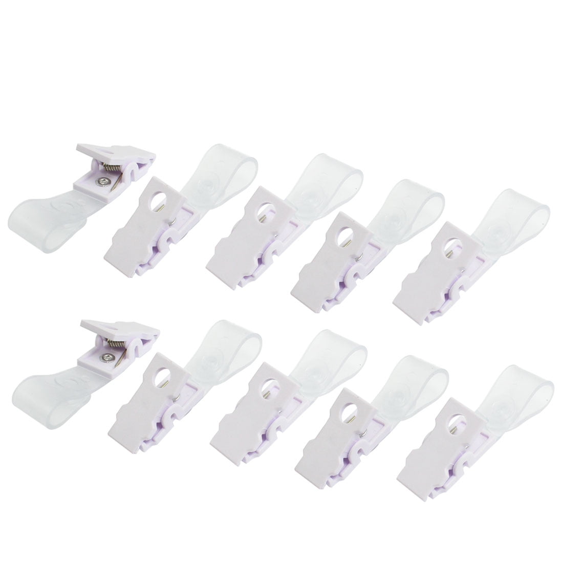 REGALWOVEN 10Pcs Plastic Badge Clips with Clear Straps for ID Cards and ...