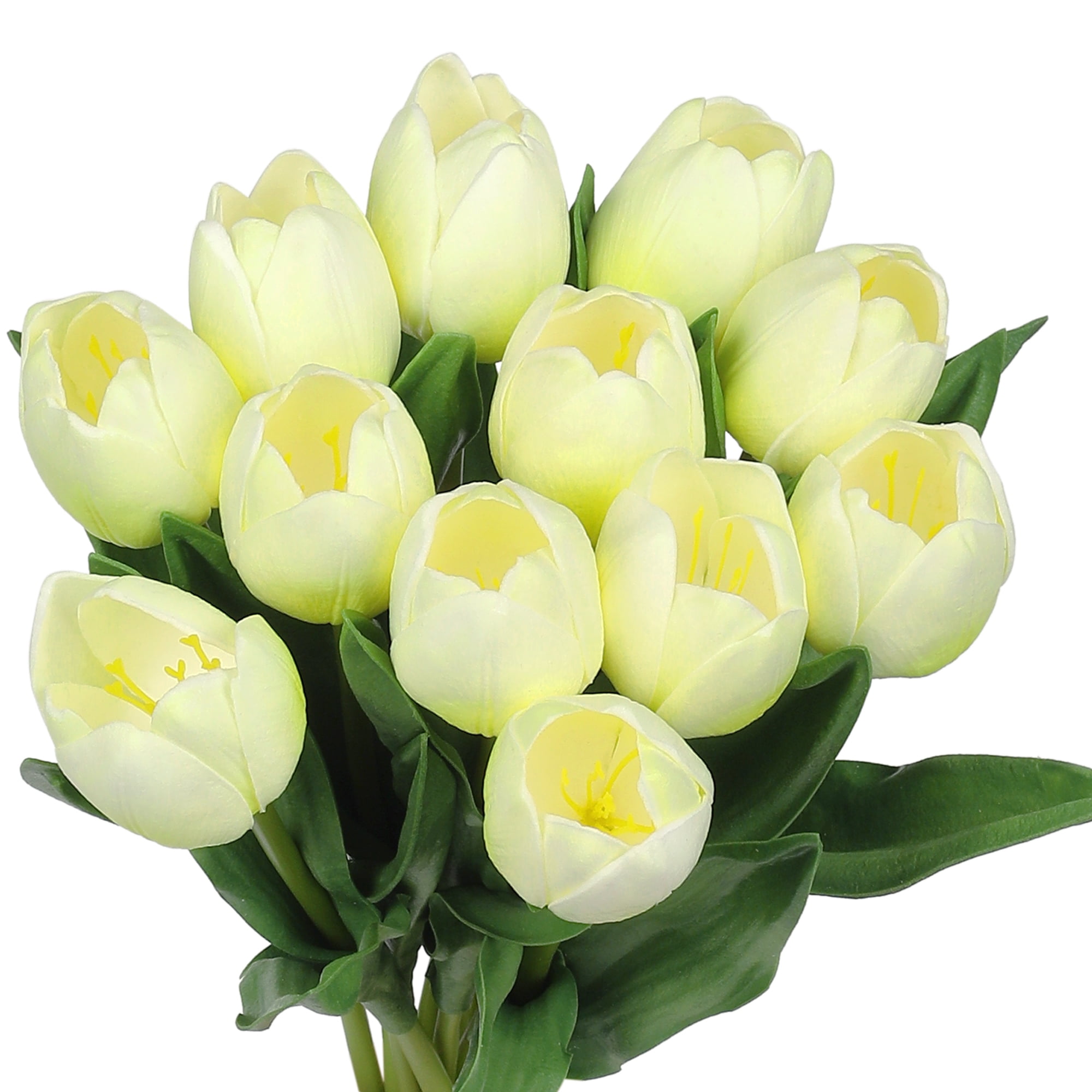 REGALWOVEN 12 Bouquets of Artificial Tulip Flowers, Fake Real Touch ...