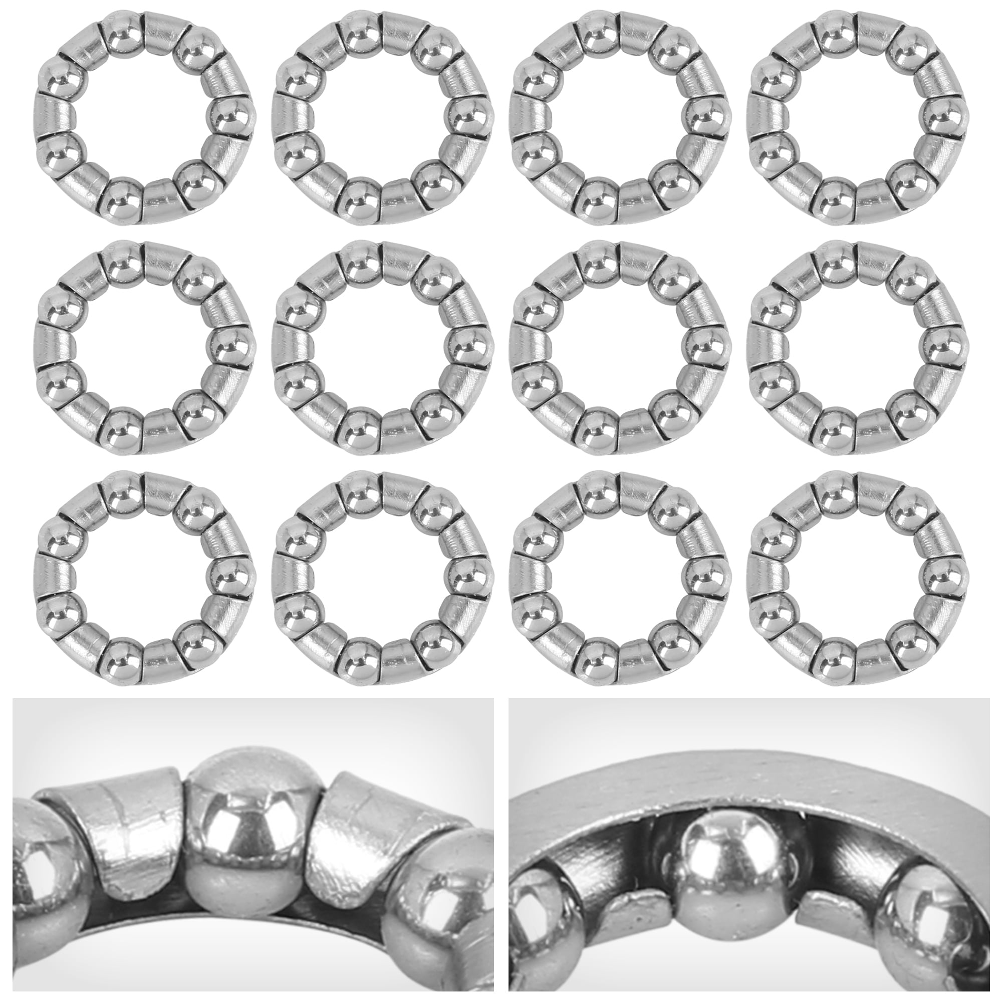 REGALWOVEN 12 Pcs 4.76mm x 7 Ball Bearings Cages Crank Bearings Wheel Bearing Retainer for Bike ...