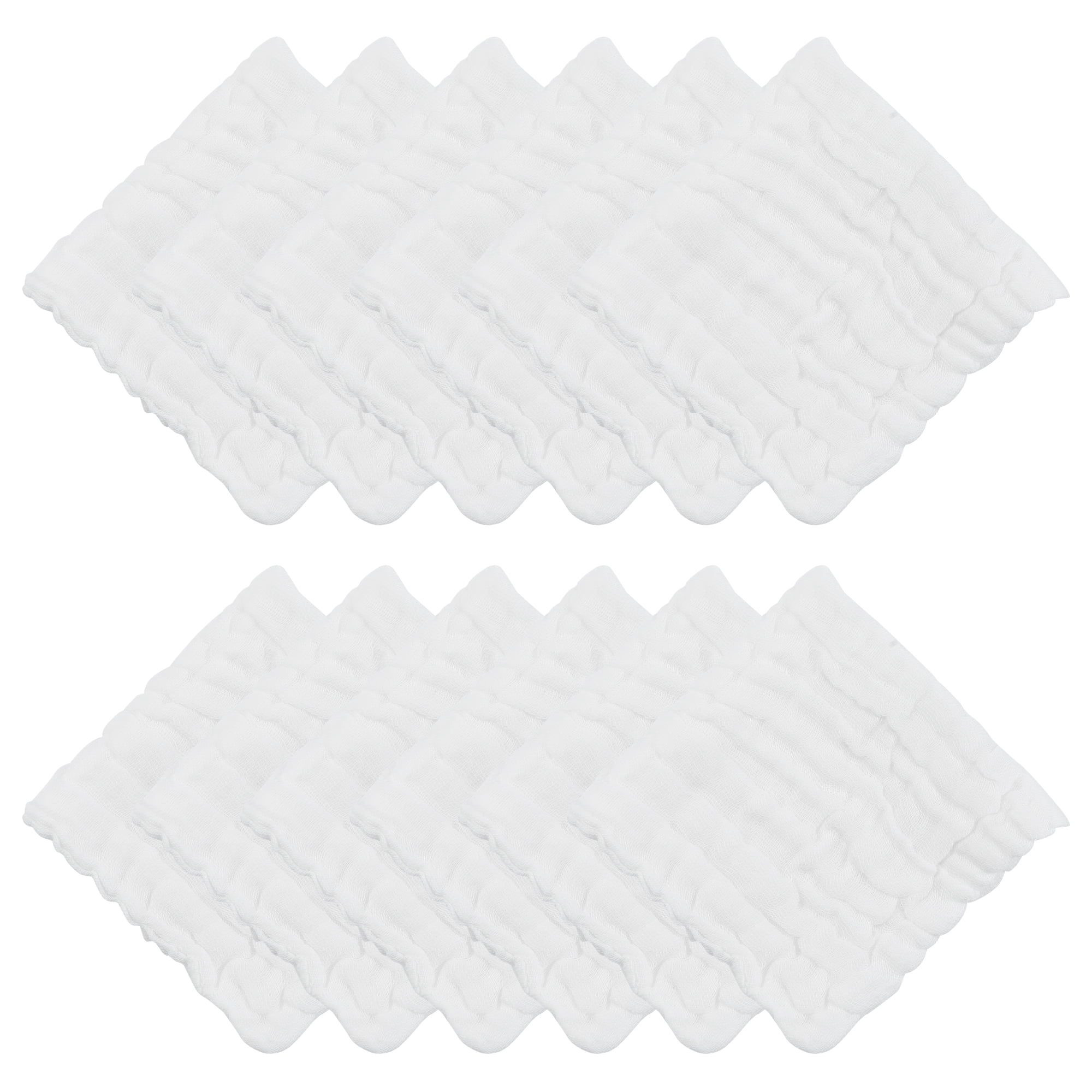 REGALWOVEN 12" x 12" Cotton Muslin Washcloths, Soft & Absorbent ...