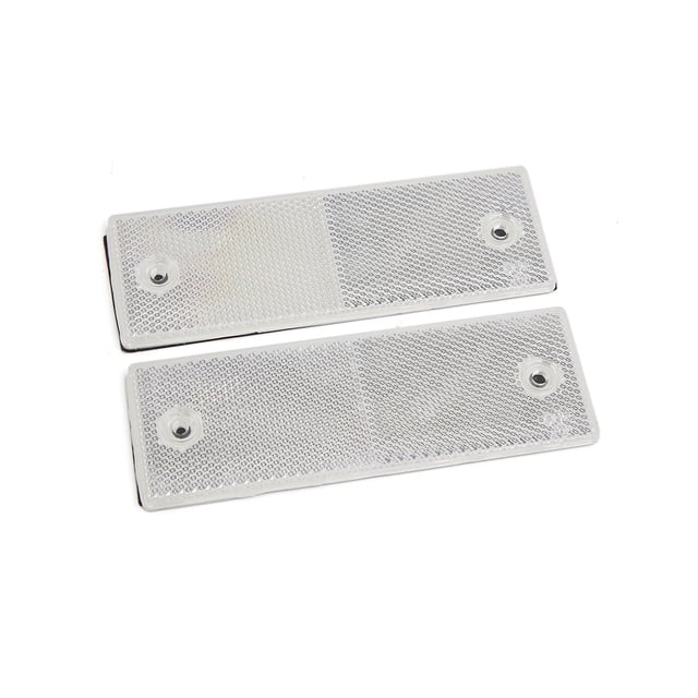 REGALWOVEN 145mm x 45mm White Plastic Self-adhesoive Rectangle Trailer ...