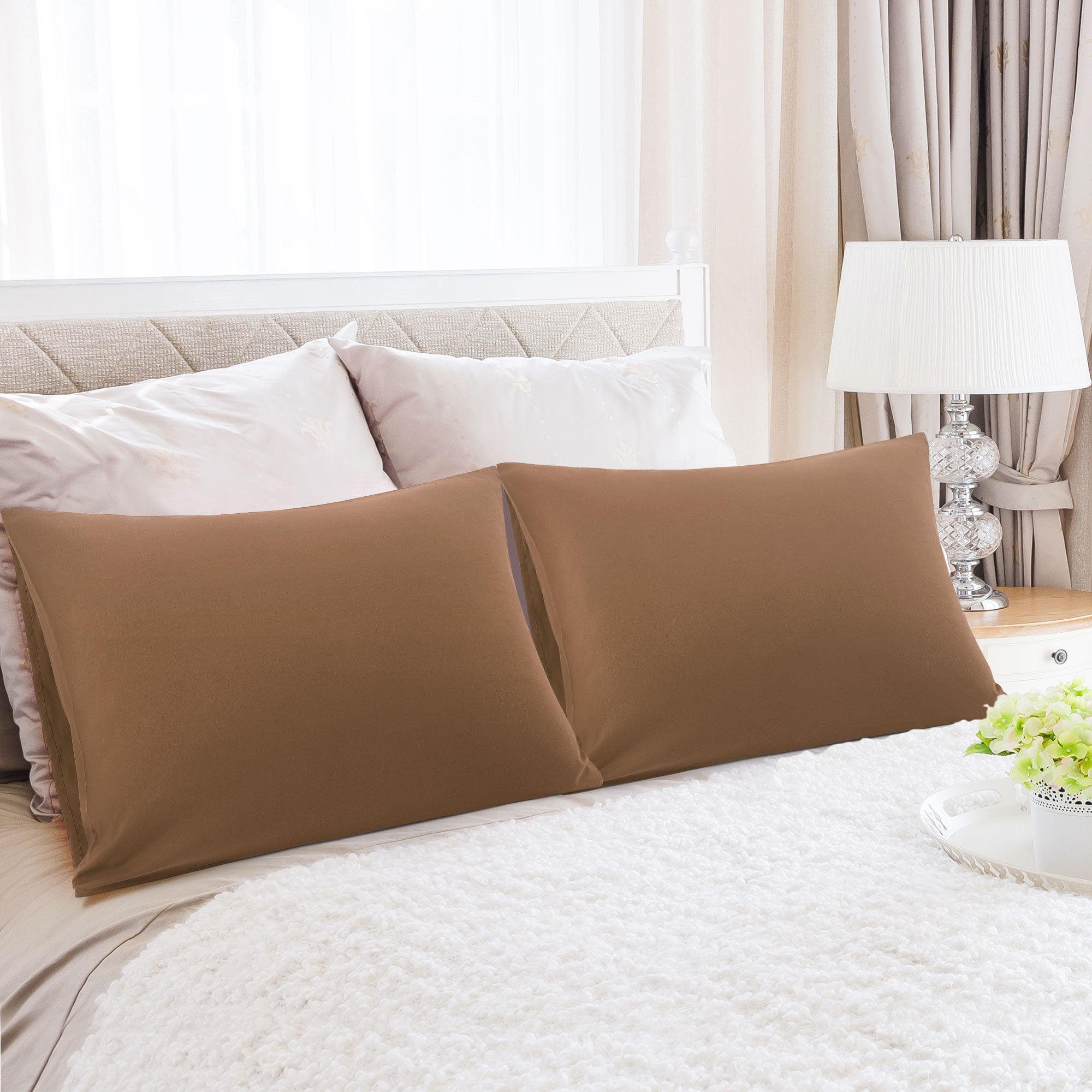 REGALWOVEN 2 Pack Microfiber Pillowcases 20"x26" Envelope Closure ...